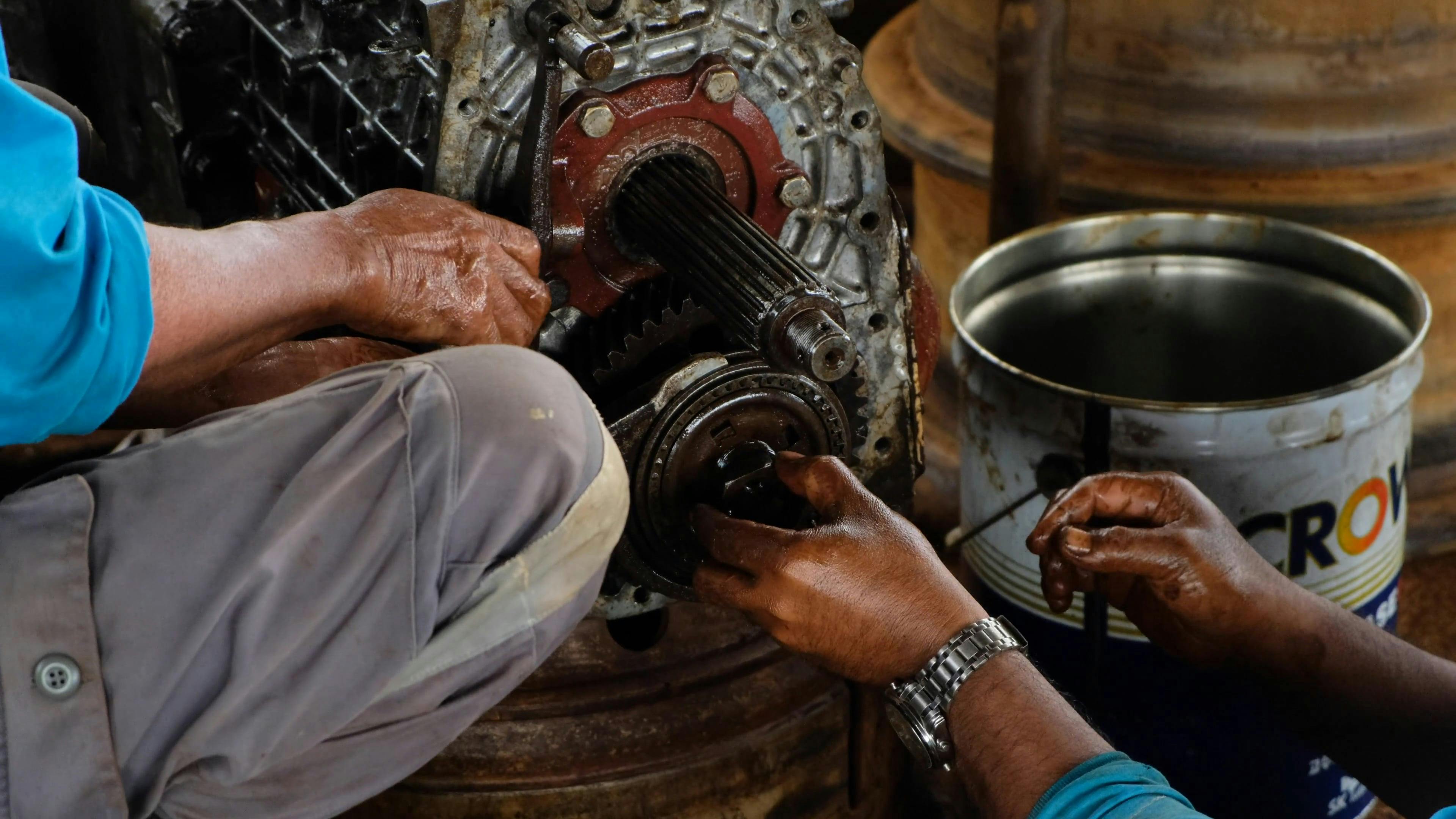 Video Of Mechanics Working On An Engine Free Stock Video Footage ...