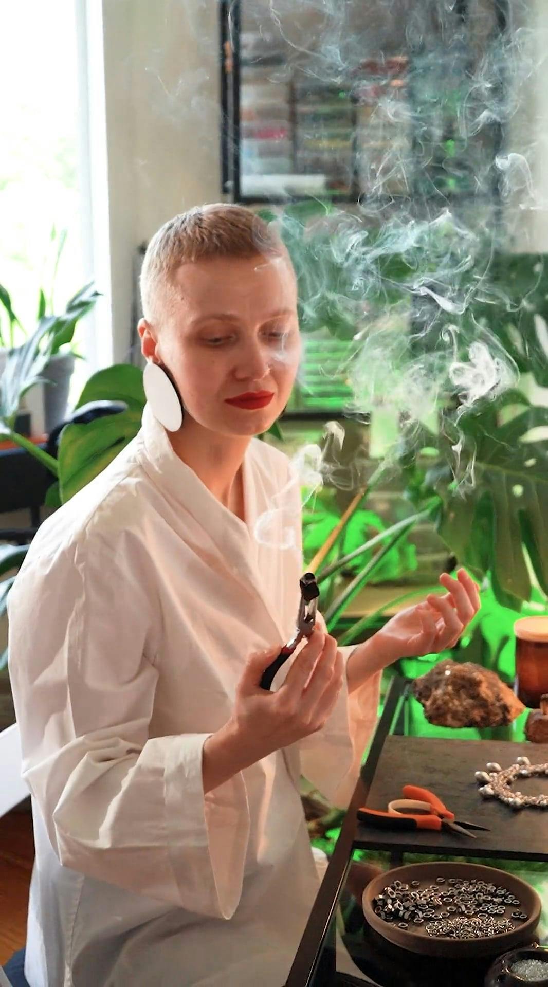 A Woman Practicing the Art of Smudging Free Stock Video Footage ...