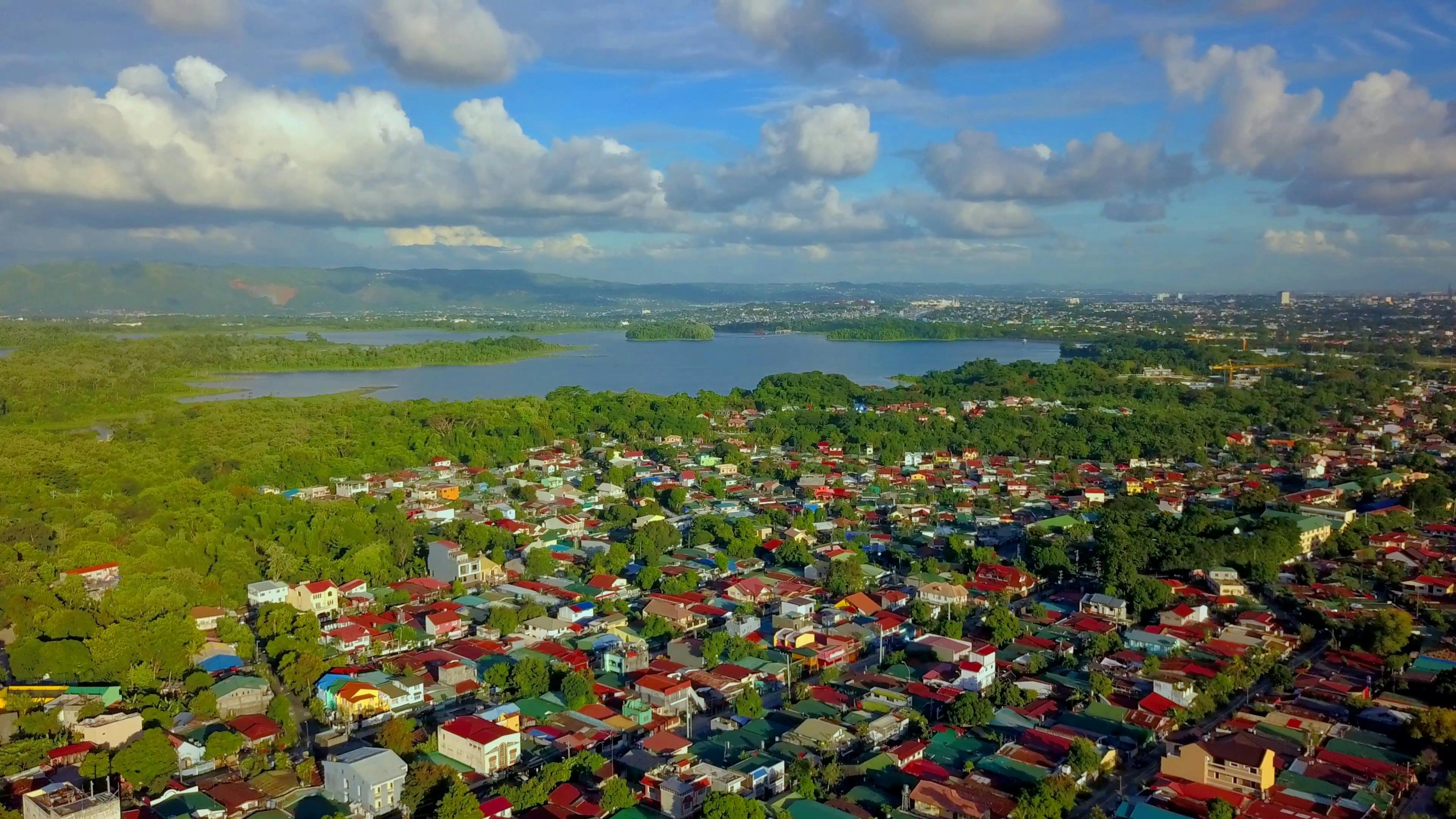 Aerial View Of Colorful Houses In A Residential Community · Free Stock ...