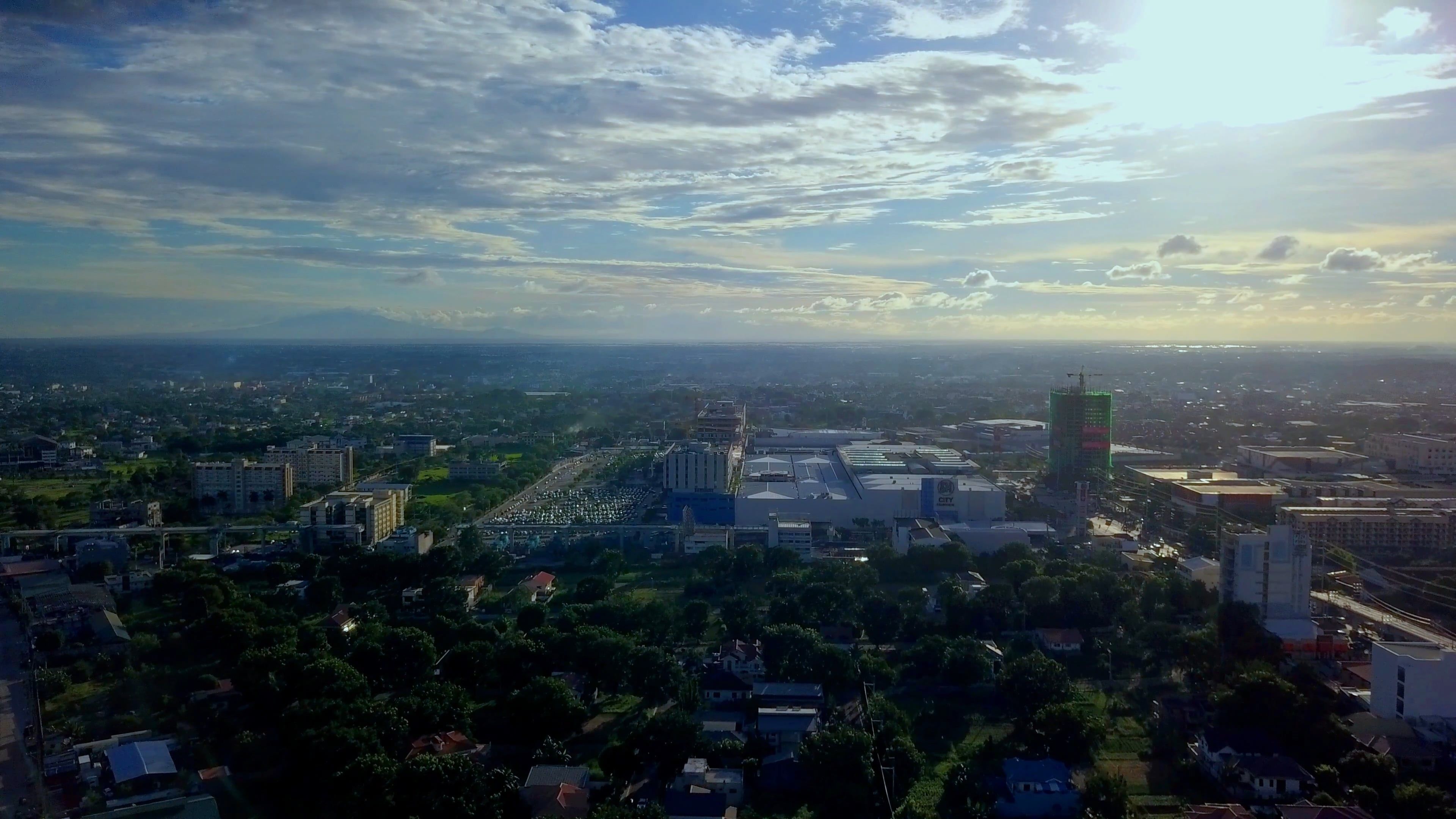 Drone Footage Of A City Skyline Free Stock Video Footage, Royalty-Free ...