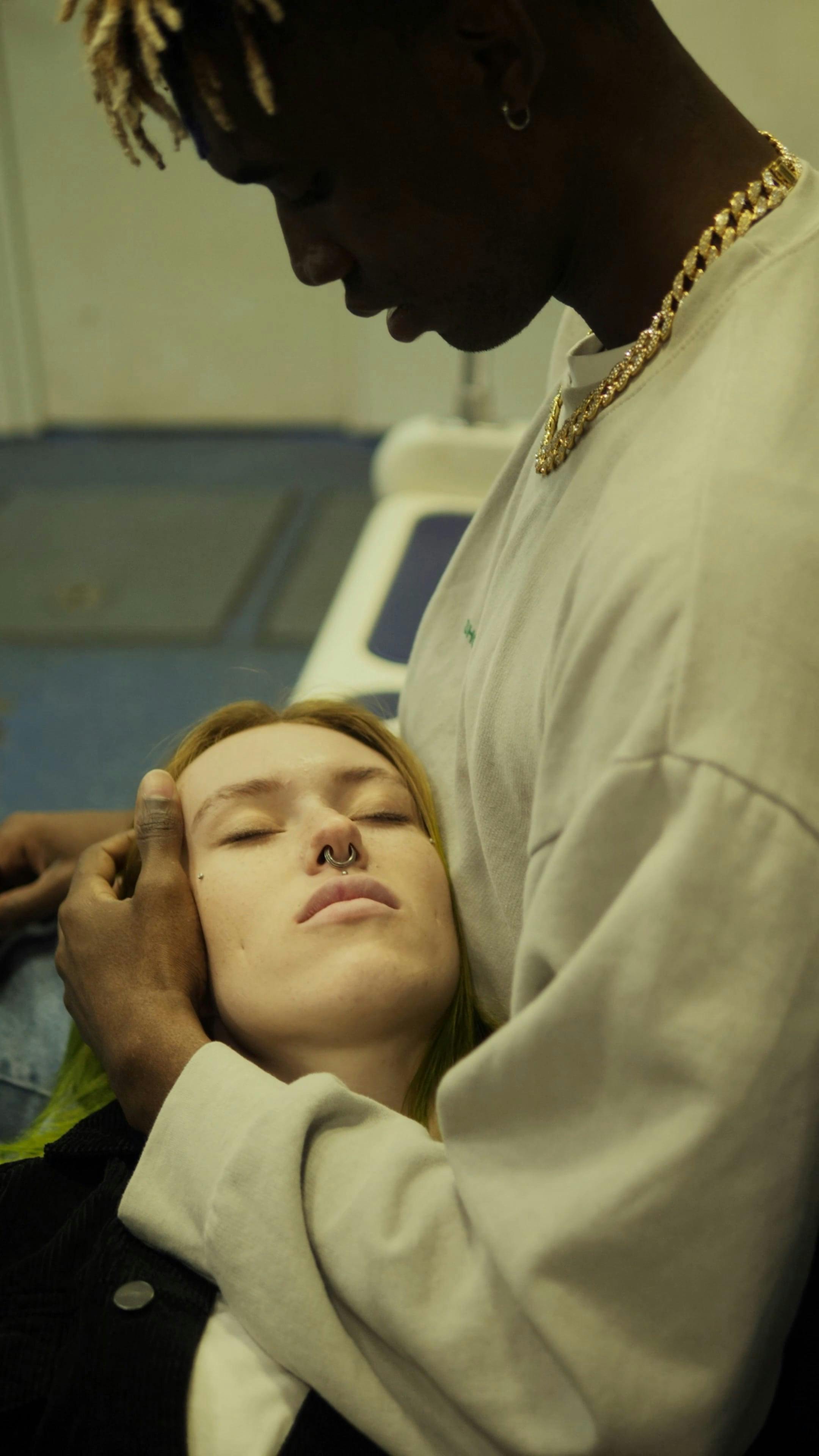 A Woman Lying Her Head On His Boyfriend's Lap · Free Stock Video