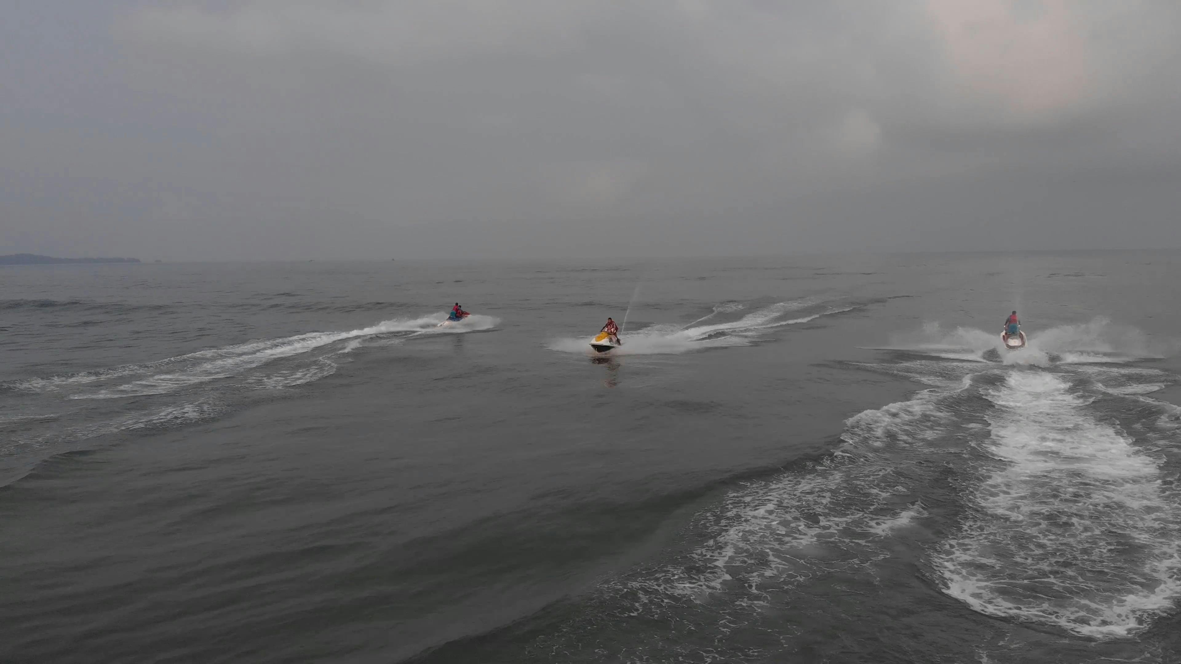 People Riding Jet Skis · Free Stock Video