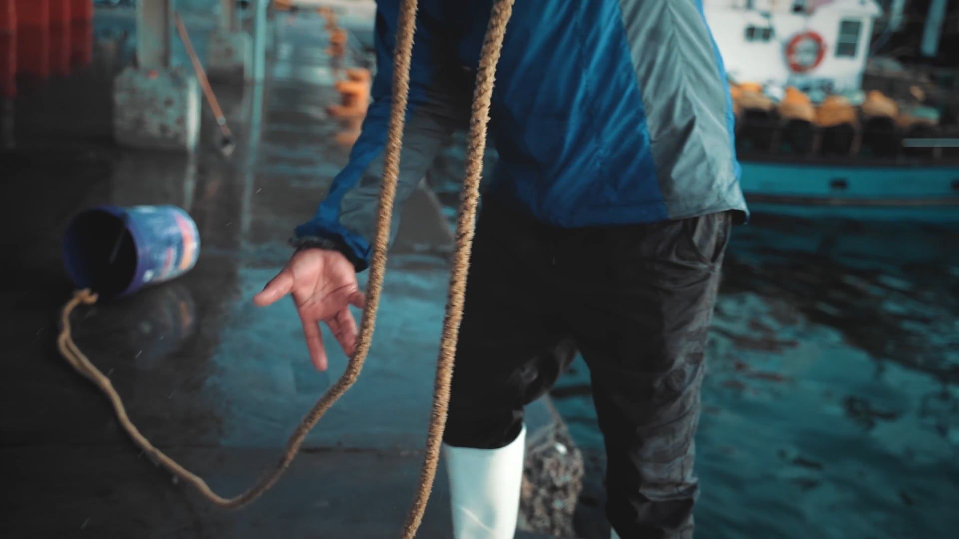 Close-Up Video Of Man Lifting The Bucket · Free Stock Video