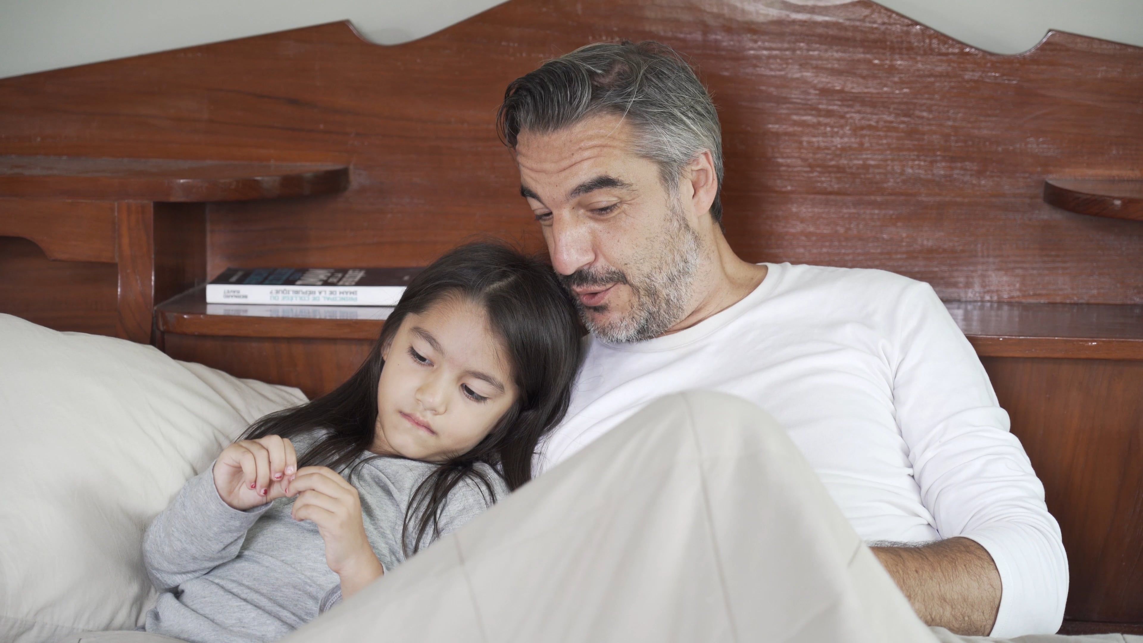 Father Read a Story to his Daughter Free Stock Video Footage, Royalty ...