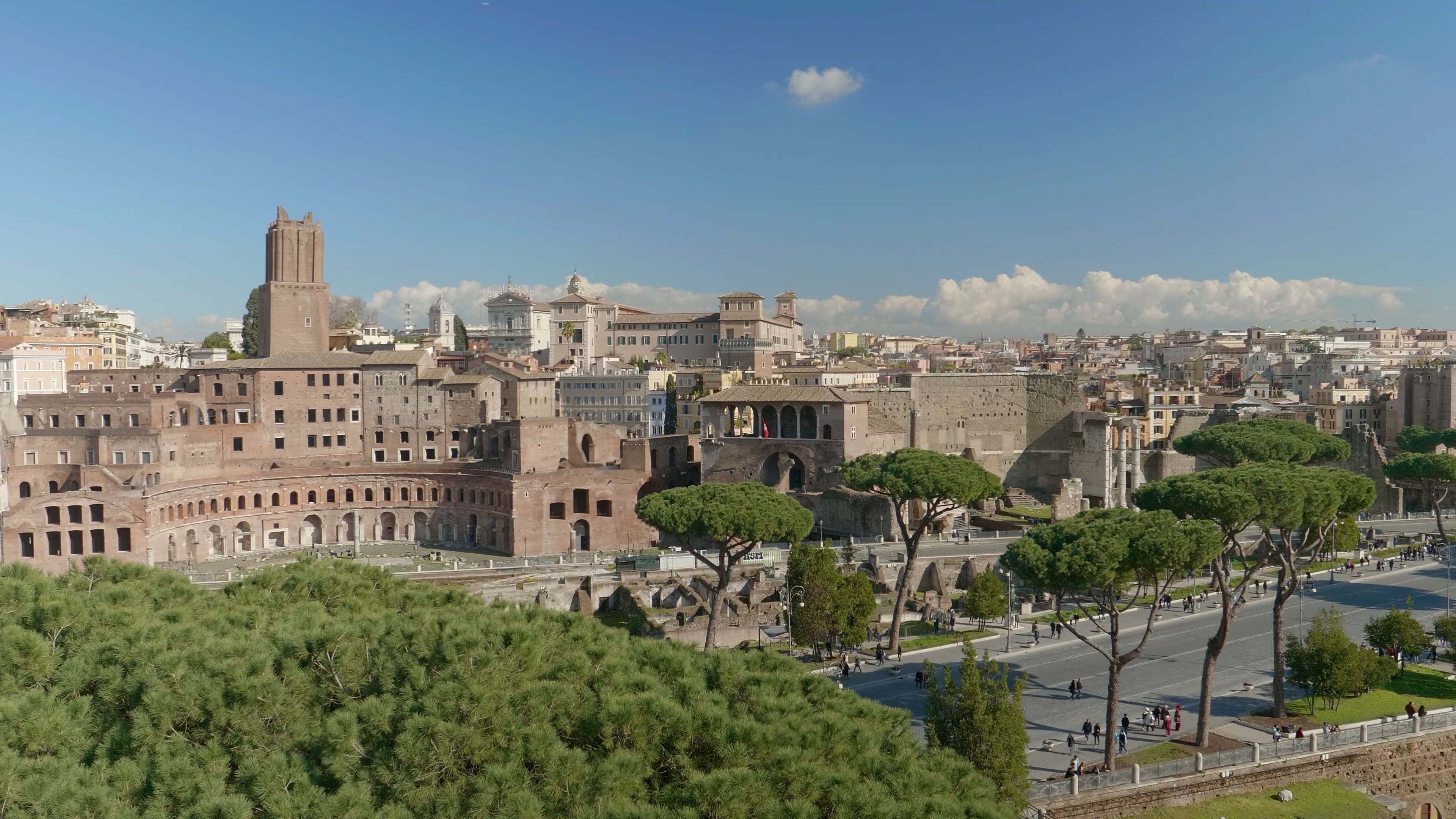 A Scenic View of the Colosseum in Rome Free Stock Video Footage ...