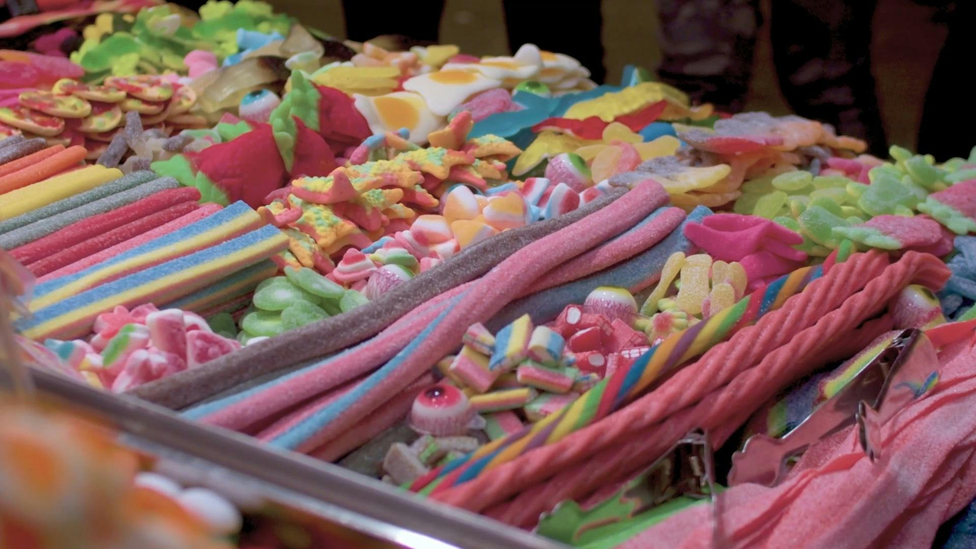 Candies Selection on the Candy Station Free Stock Video Footage, Royalty-Free 4K & HD Video Clip