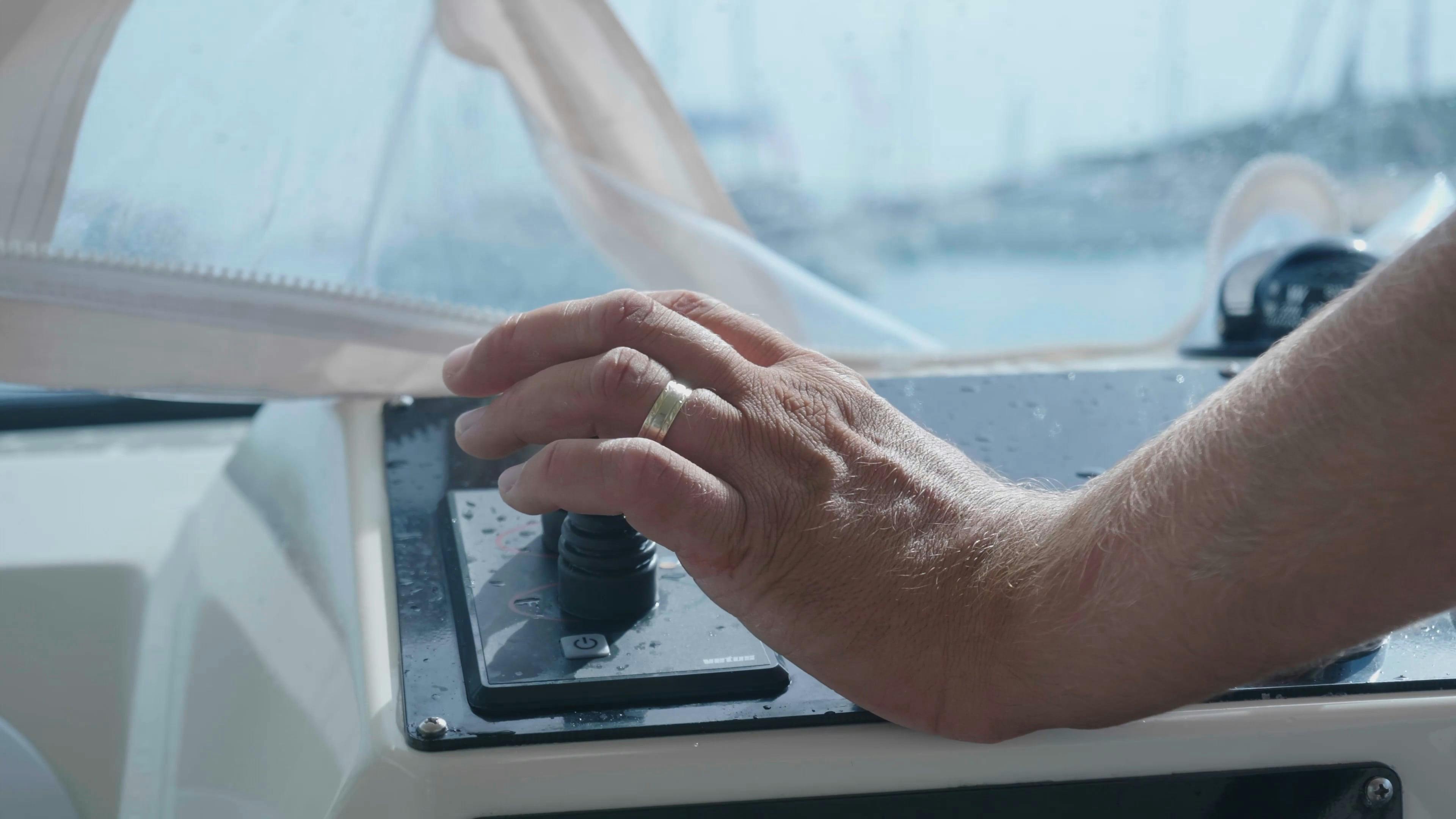 Drone Tracking Of A Wooden Motor Boat Used For Fishing Free Stock Video ...