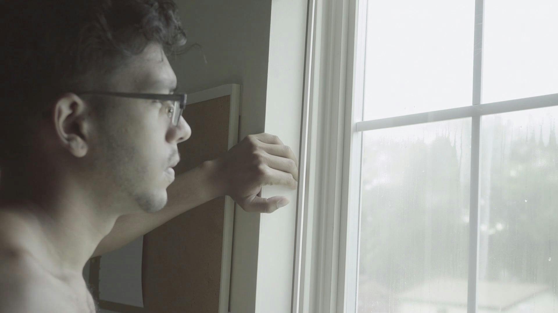 Shirtless Man Looking Outside the Window Free Stock Video Footage ...