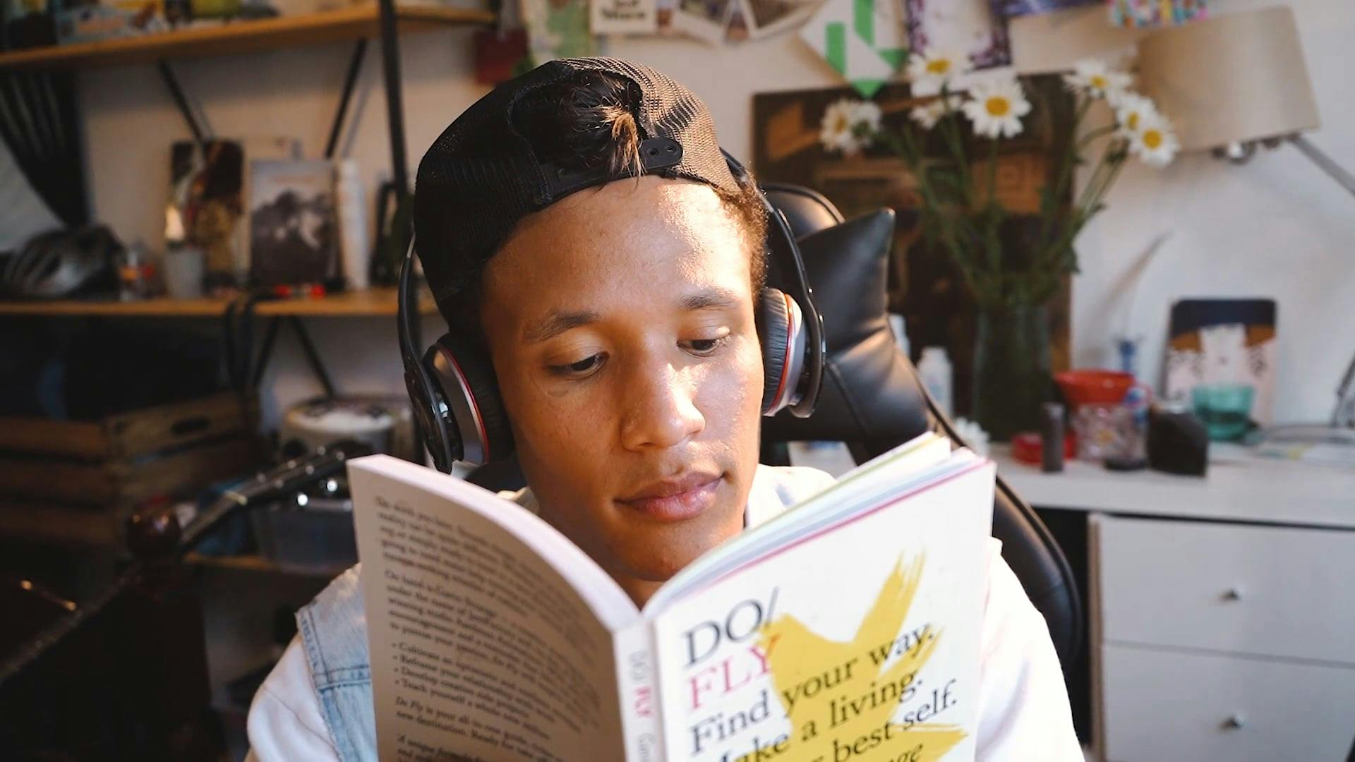 A Young Man Reading A Book Free Stock Video Footage, Royalty-Free 4K ...