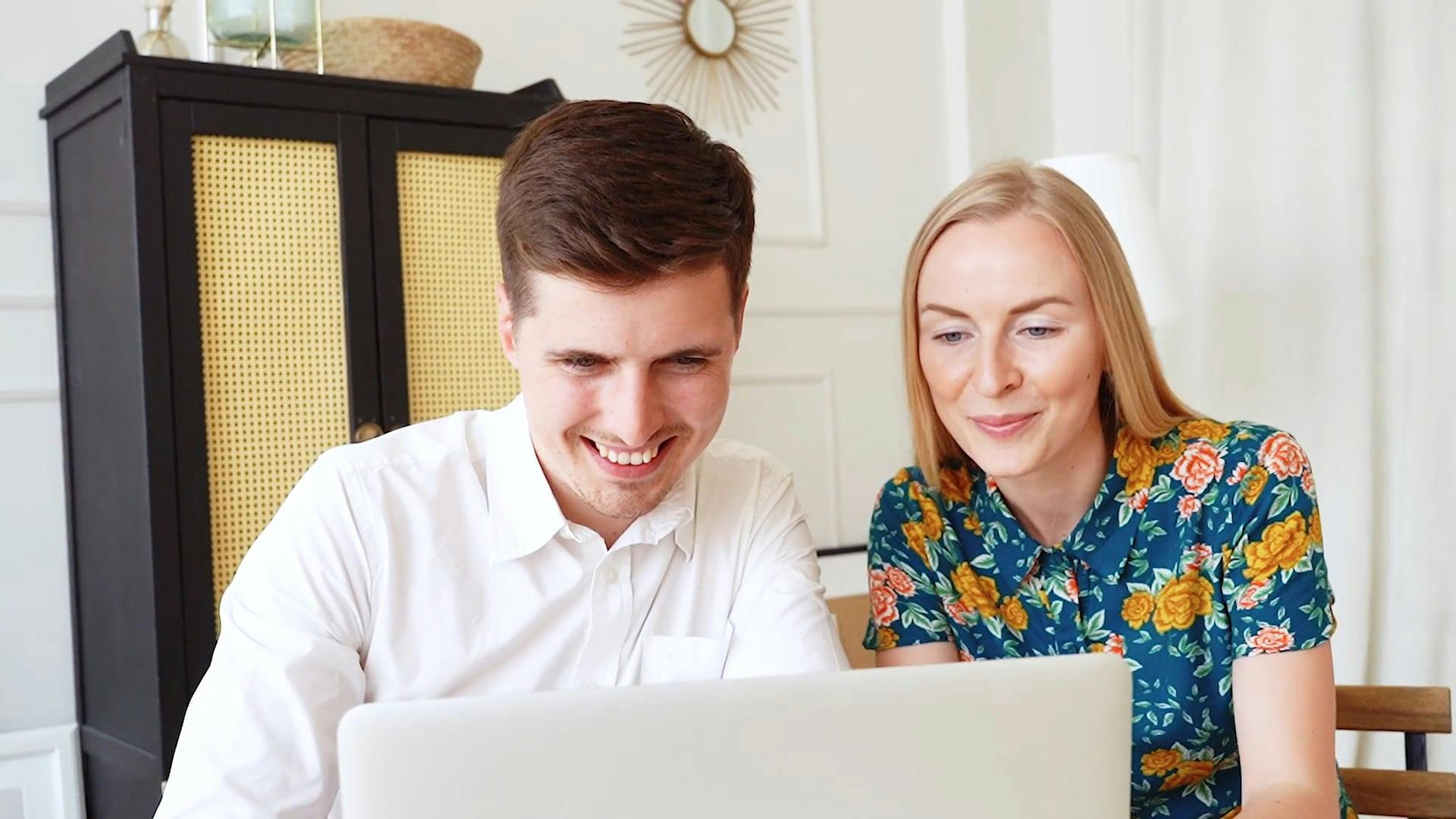 Two People Checking Something on the Computer Free Stock Video Footage ...