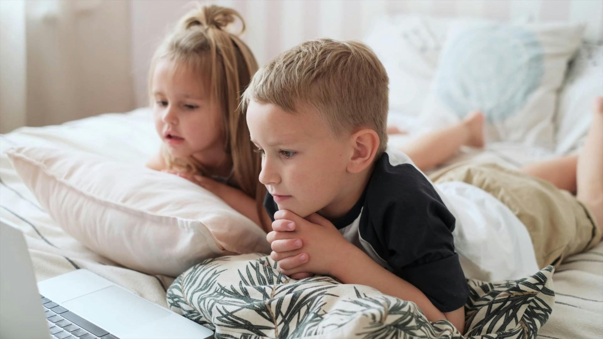 Kids Watching On A Lapptop Free Stock Video Footage, Royalty-Free 4K ...