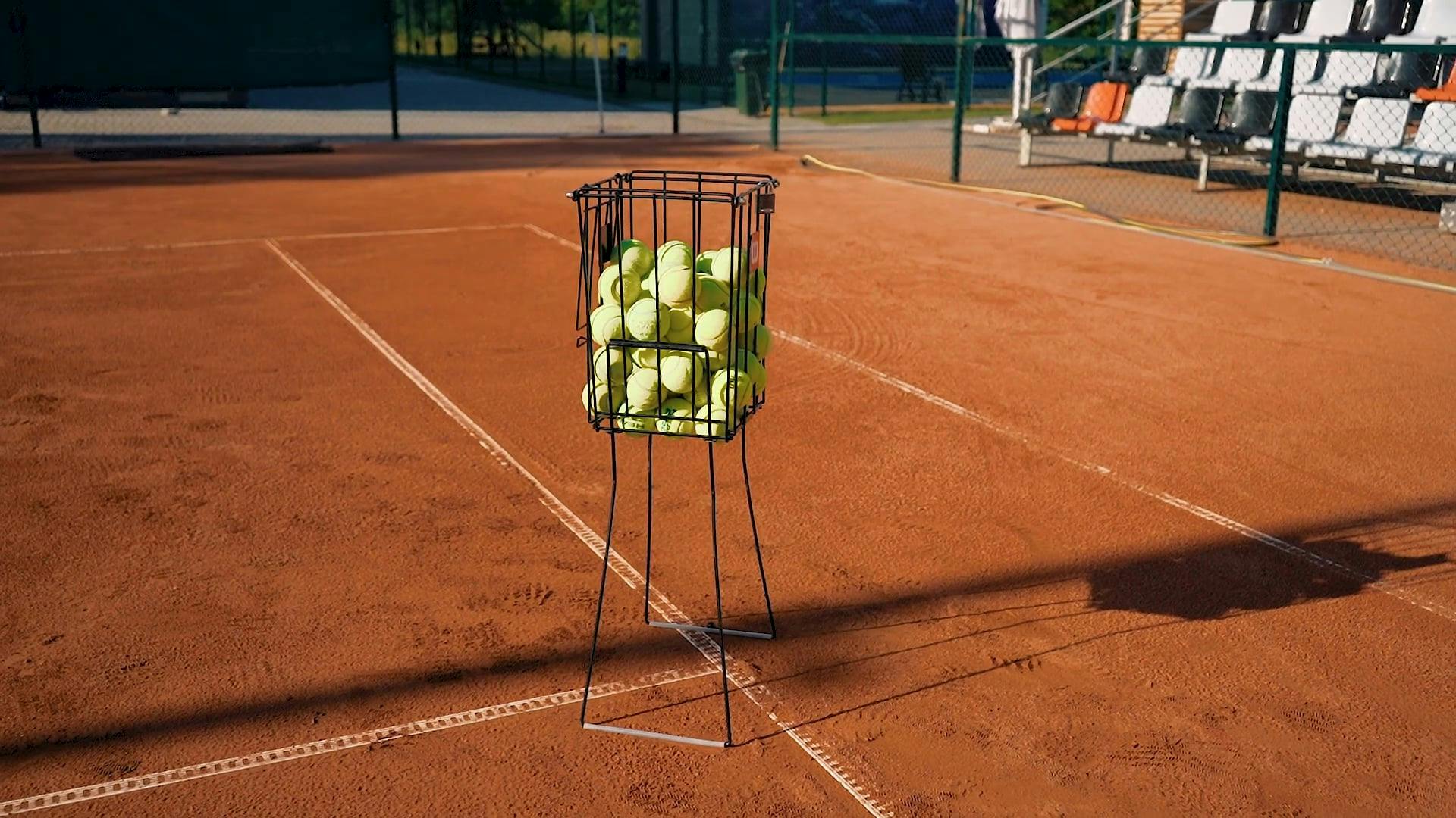 A Tennis Players Picking Balls From a Basket Free Stock Video Footage ...