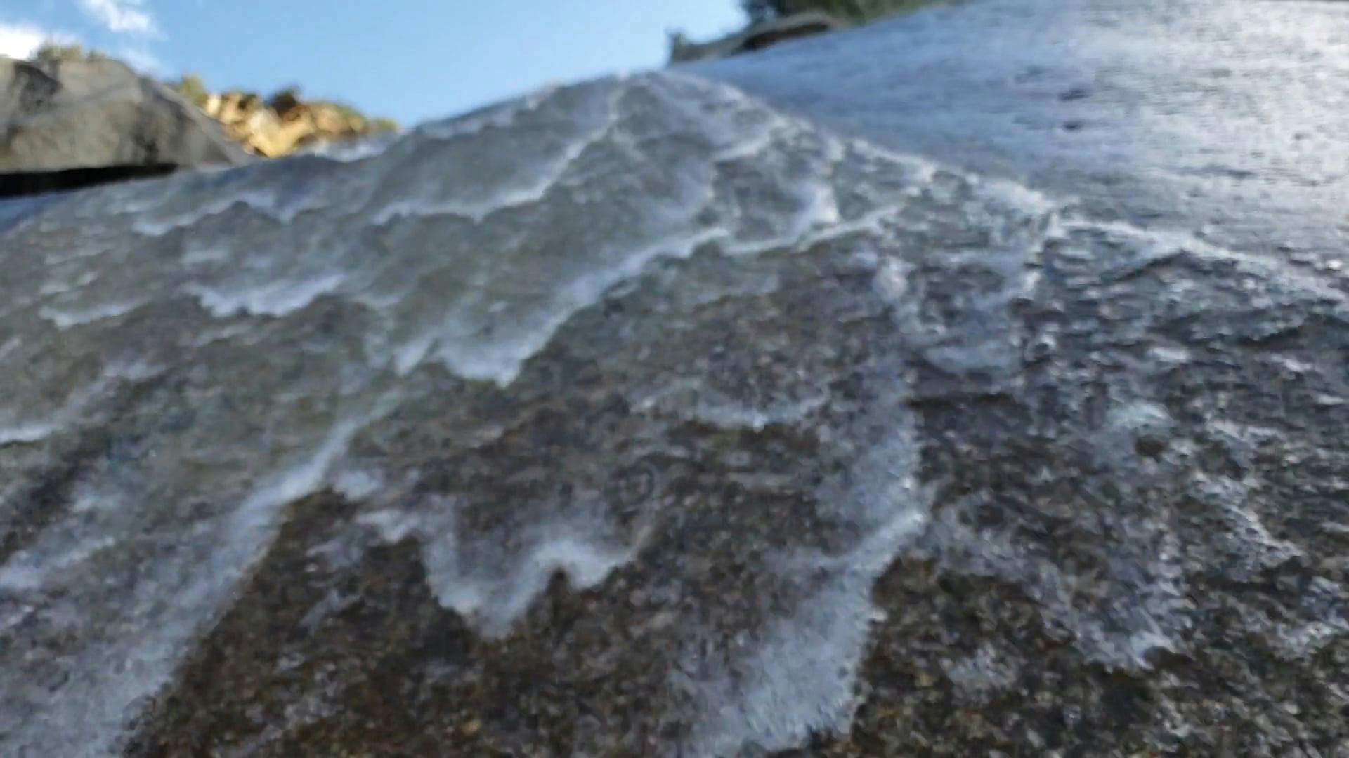 Water Flowing from a Granite Wall Free Stock Video Footage, Royalty ...