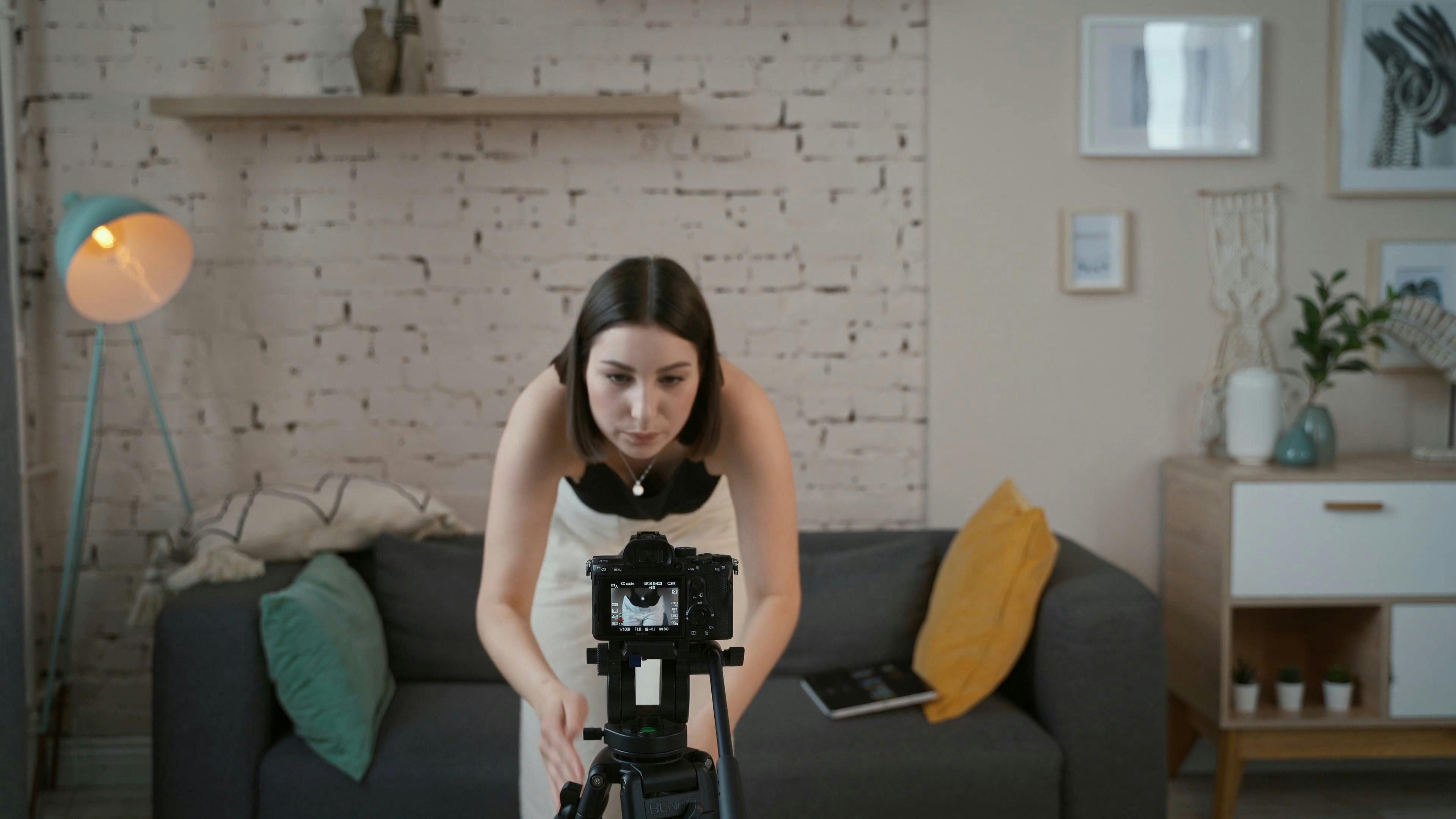 A Woman Filming Using Her Camera Free Stock Video Footage, Royalty-Free ...