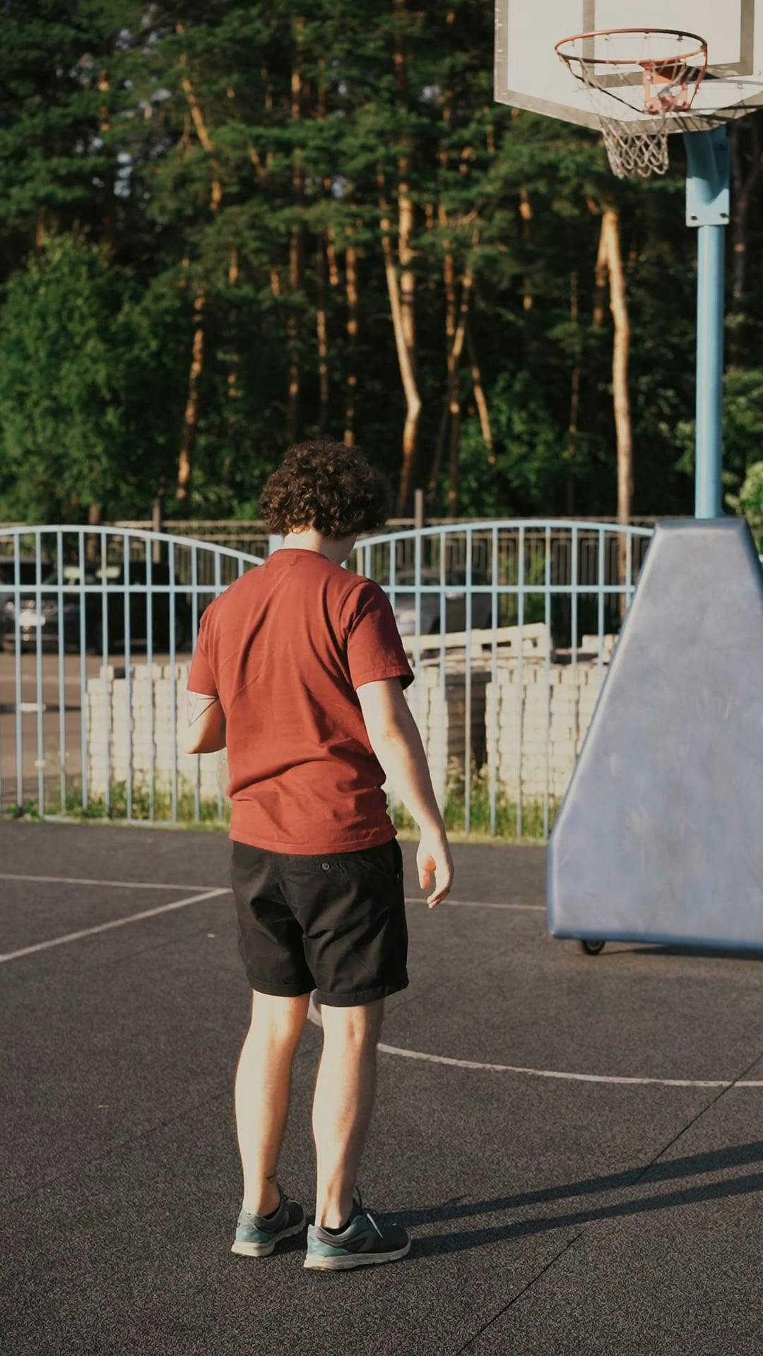 Young Boy Practicing Basketball · Free Stock Video