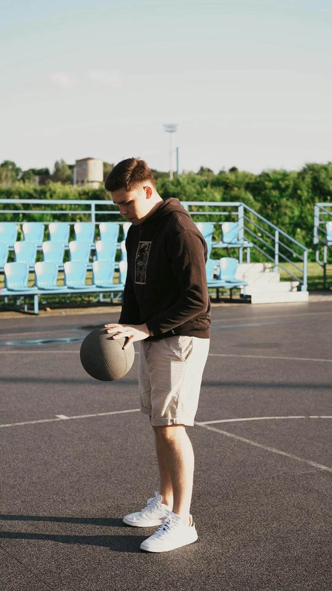 Man Running While Dribbling a Basketball Free Stock Video Footage ...