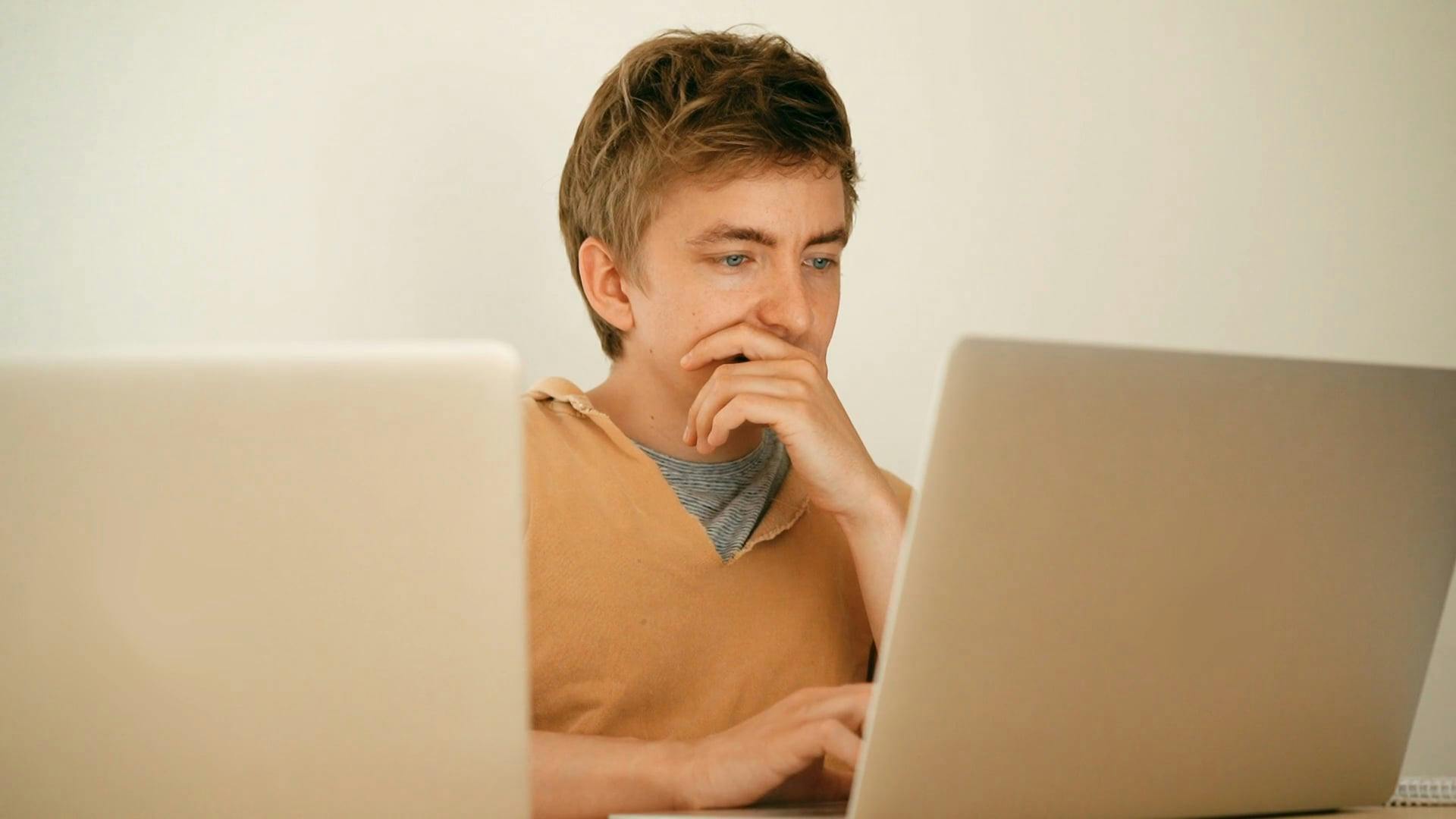 A Man Using Laptop Free Stock Video Footage, Royalty-Free 4K & HD Video ...