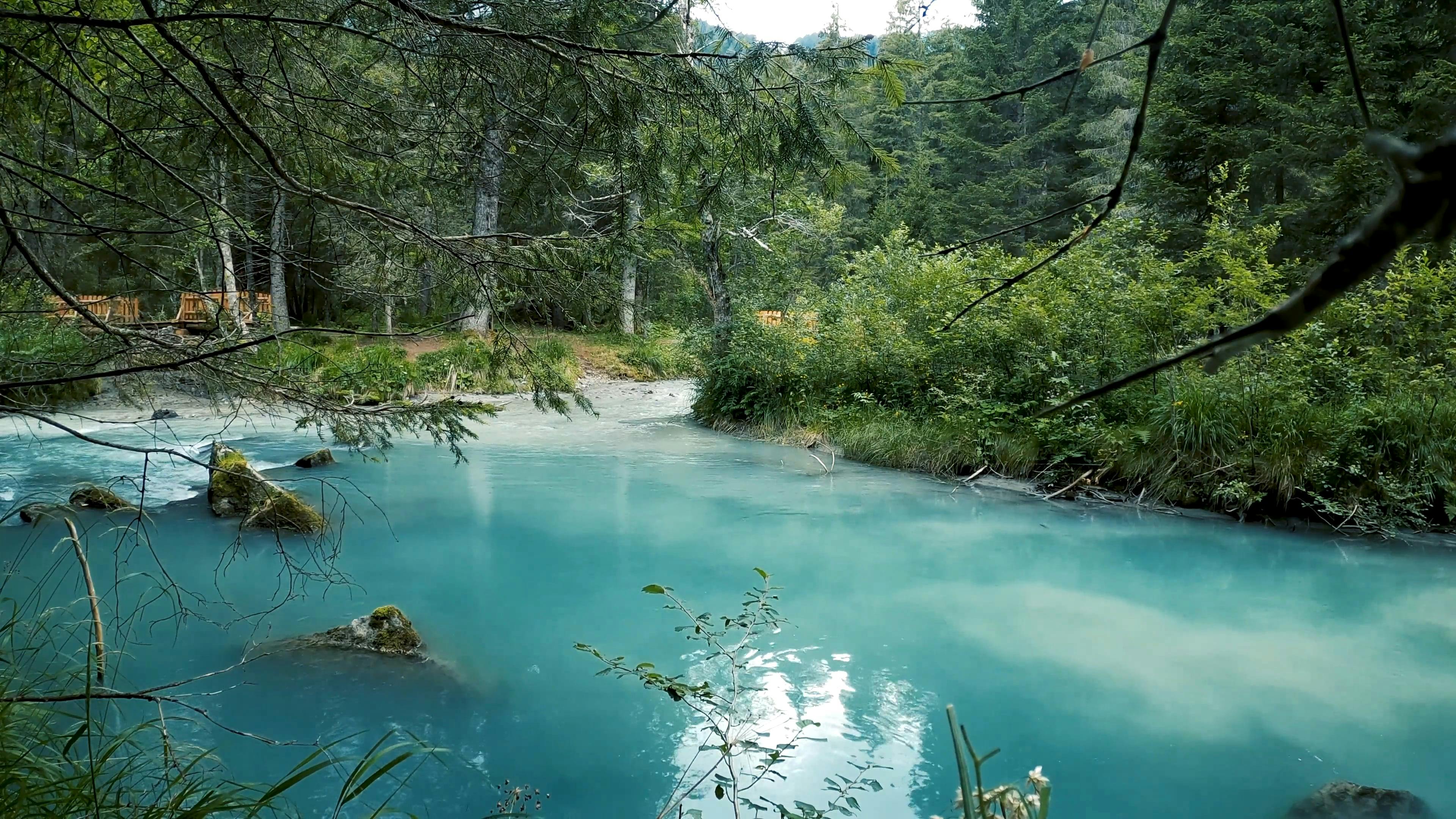 Blue River Water in the Forest Free Stock Video Footage, Royalty-Free ...