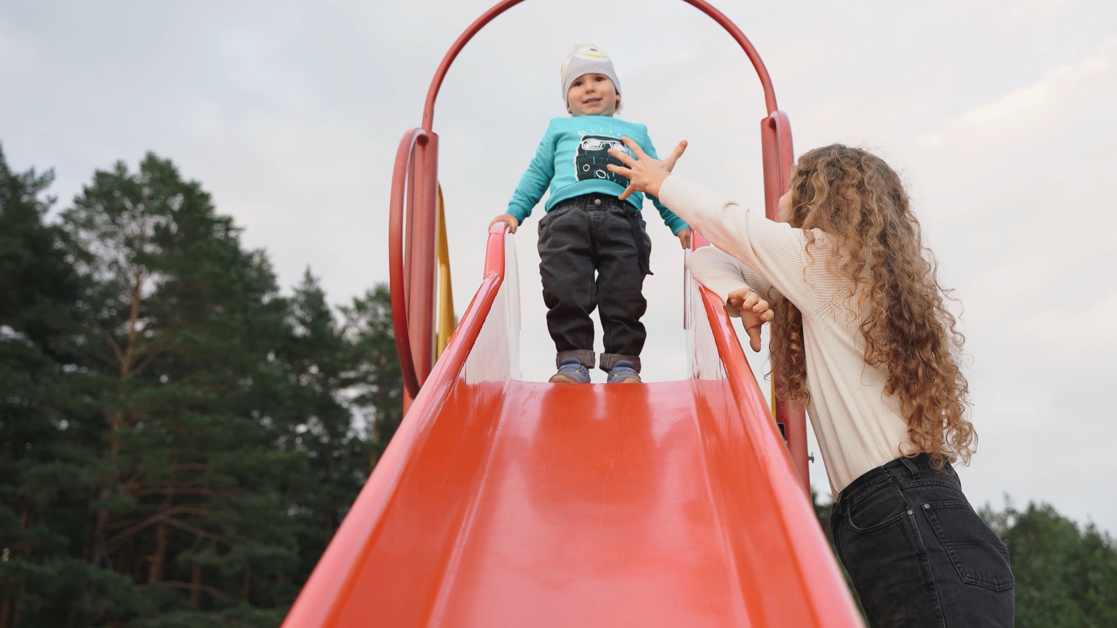 Boy Going Down the Slide Free Stock Video Footage, Royalty-Free 4K & HD ...