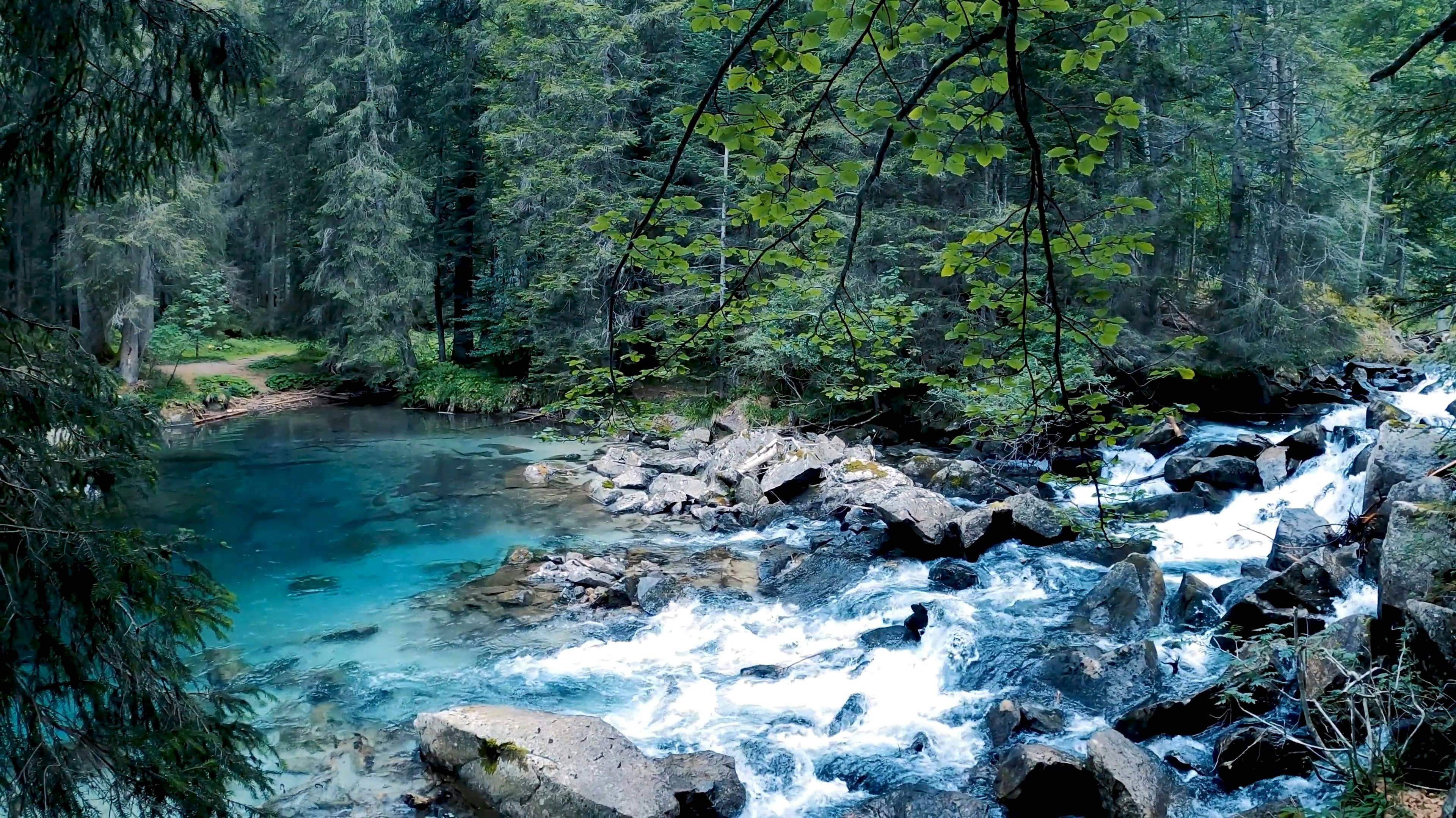 Video of Flowing River and Rocks · Free Stock Video