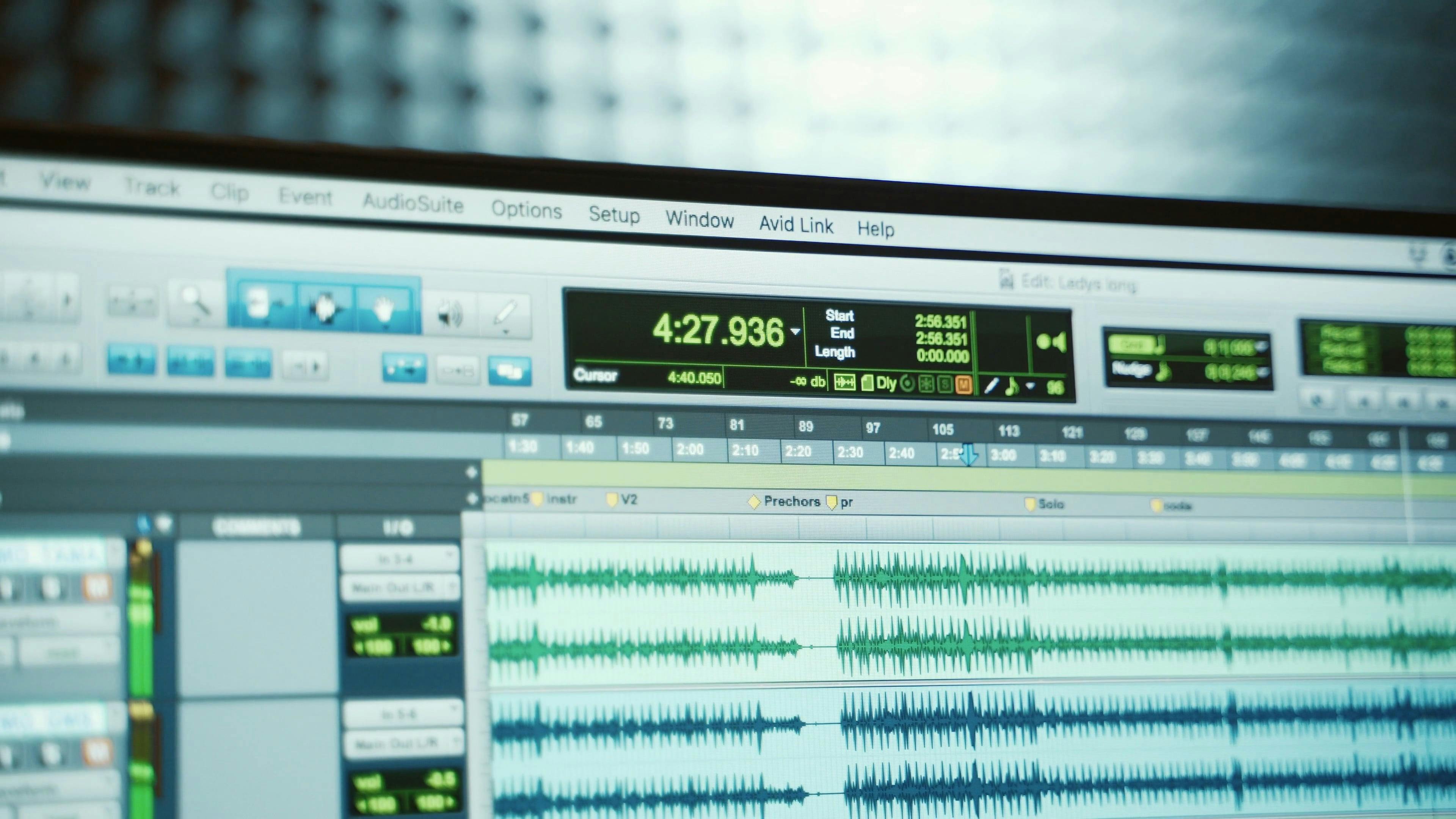 Close up Sound Processing Software on a Screen · Free Stock Video