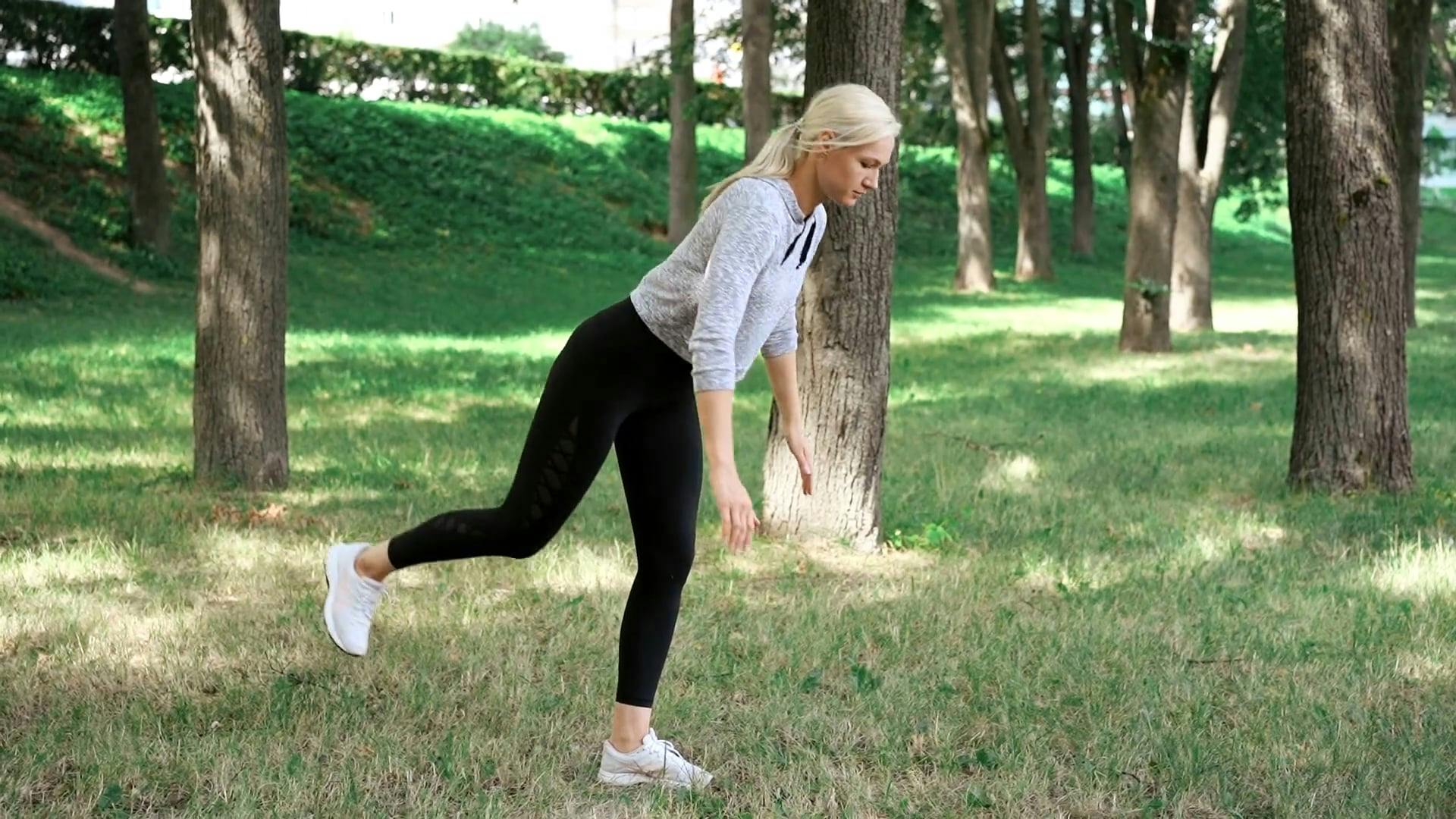 Woman Exercising Outdoors · Free Stock Video