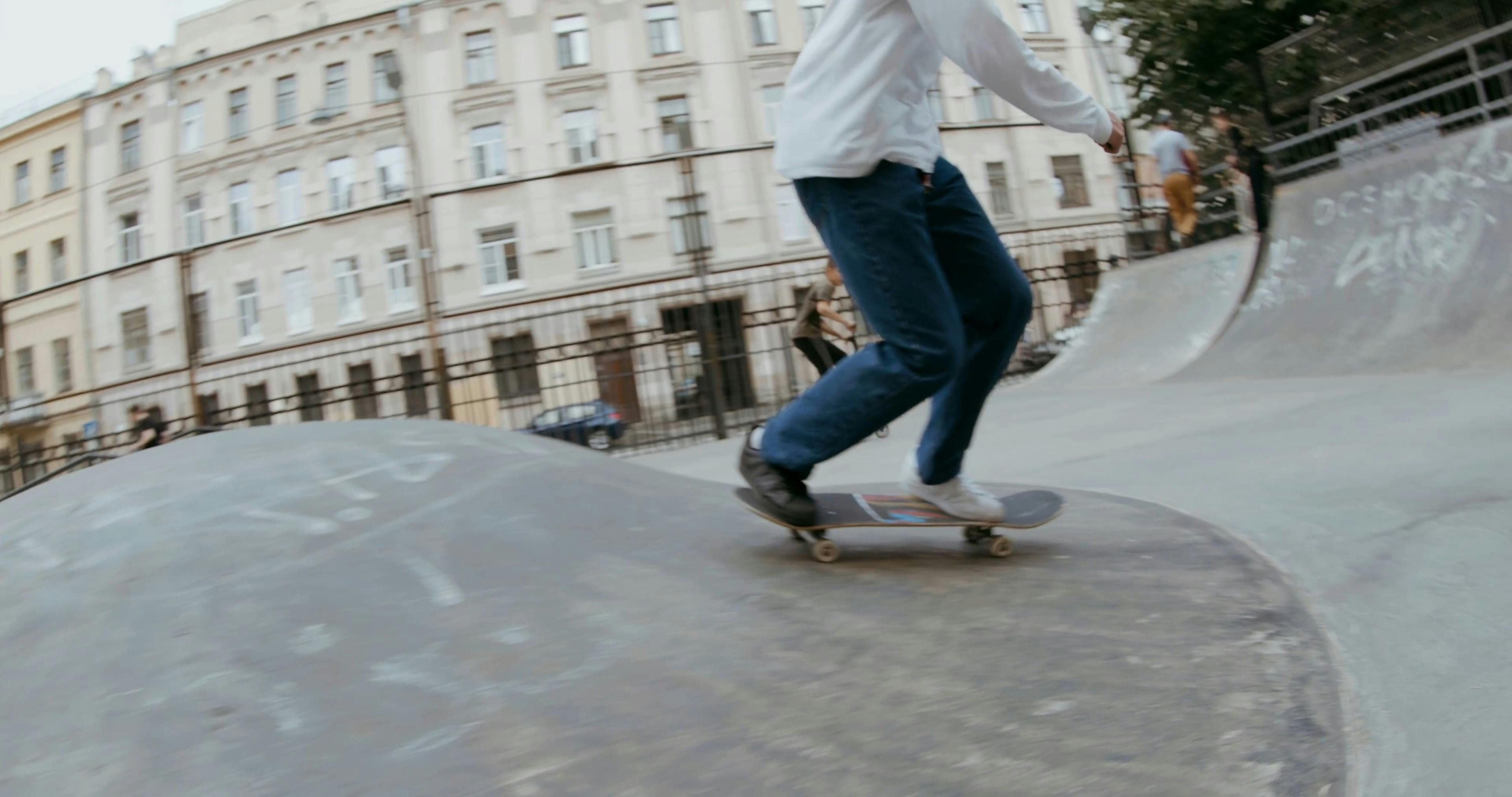 People Playing Skateboard at the Playground Free Stock Video Footage ...