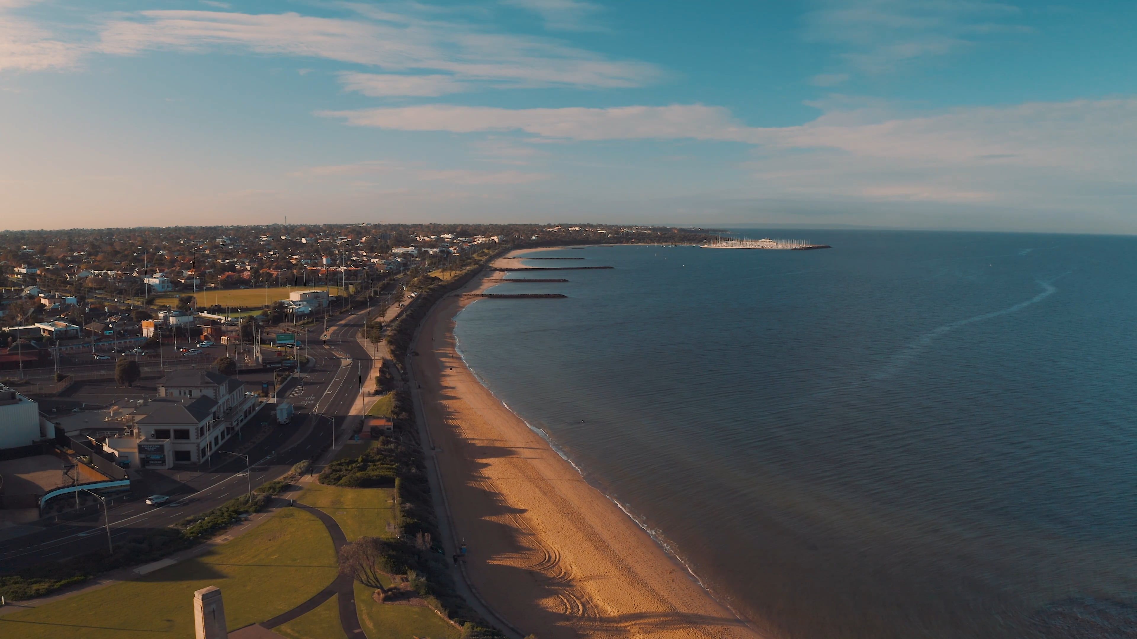 Drone Footage of Dendy Street Beach Free Stock Video Footage, Royalty ...