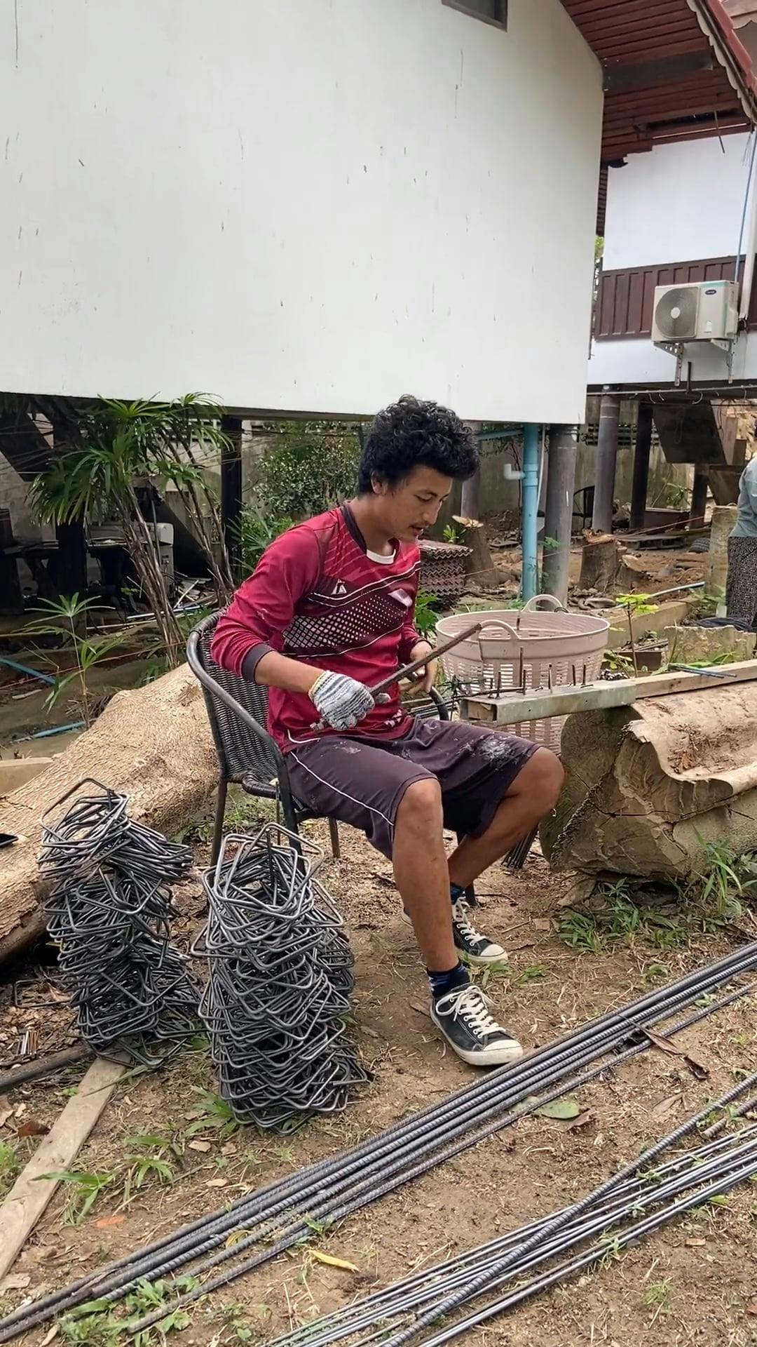 A Man Bending Iron Bars · Free Stock Video