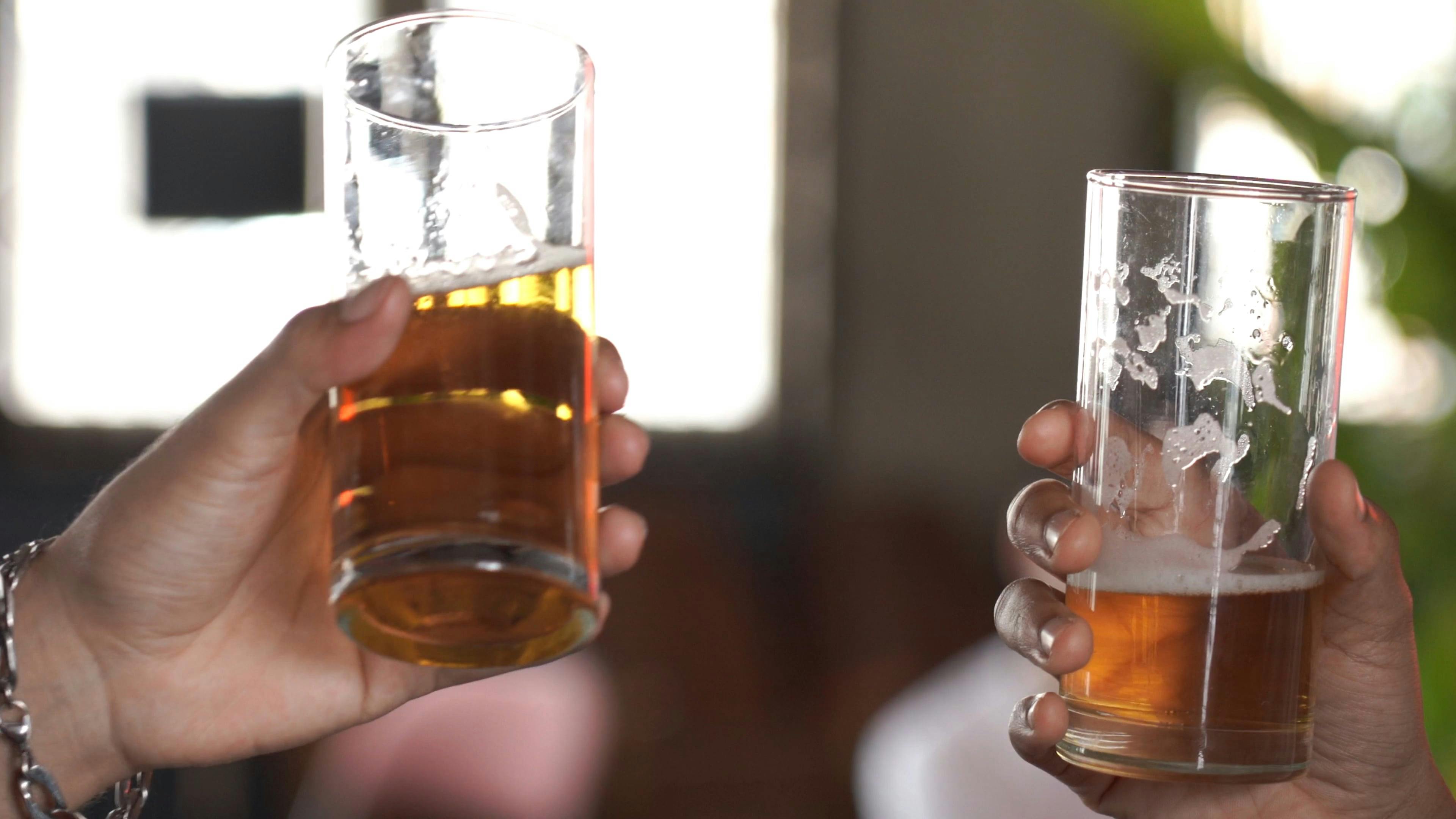 Beer Glass Cheering · Free Stock Video