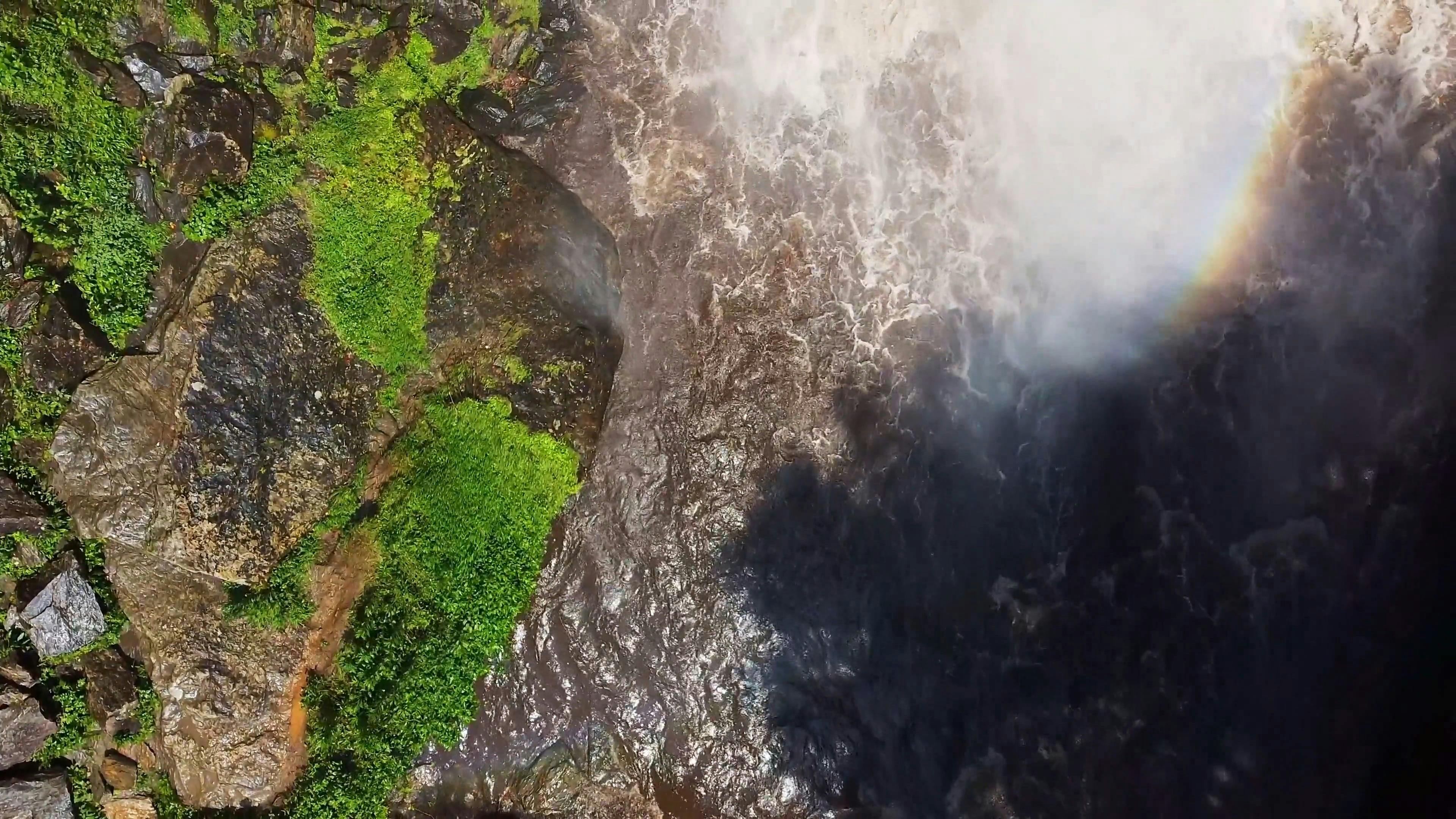 Drone Footage of Beautiful Waterfall Free Stock Video Footage, Royalty ...