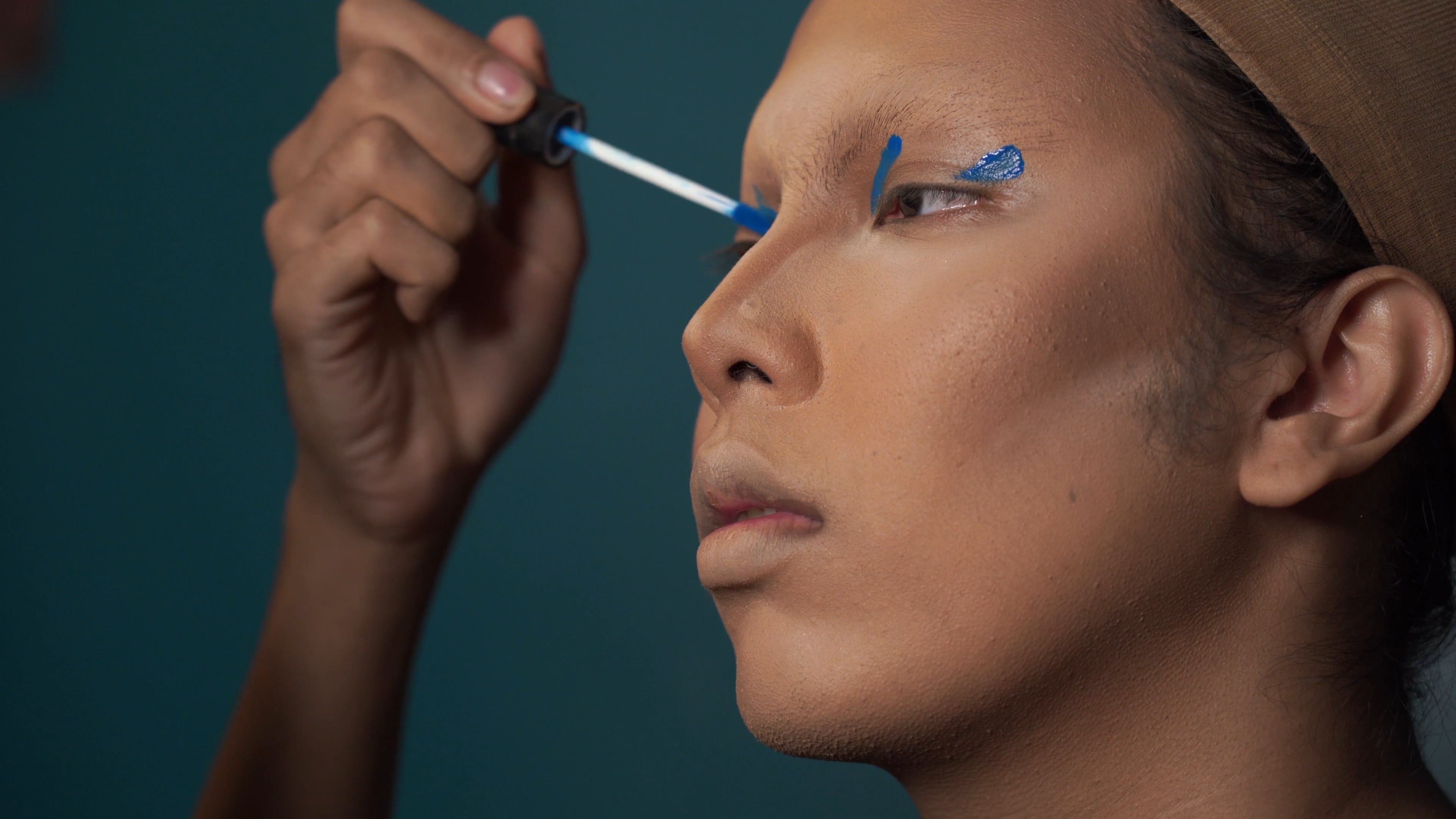 Close Up Video of a Woman Applying Face Paint Free Stock Video Footage ...