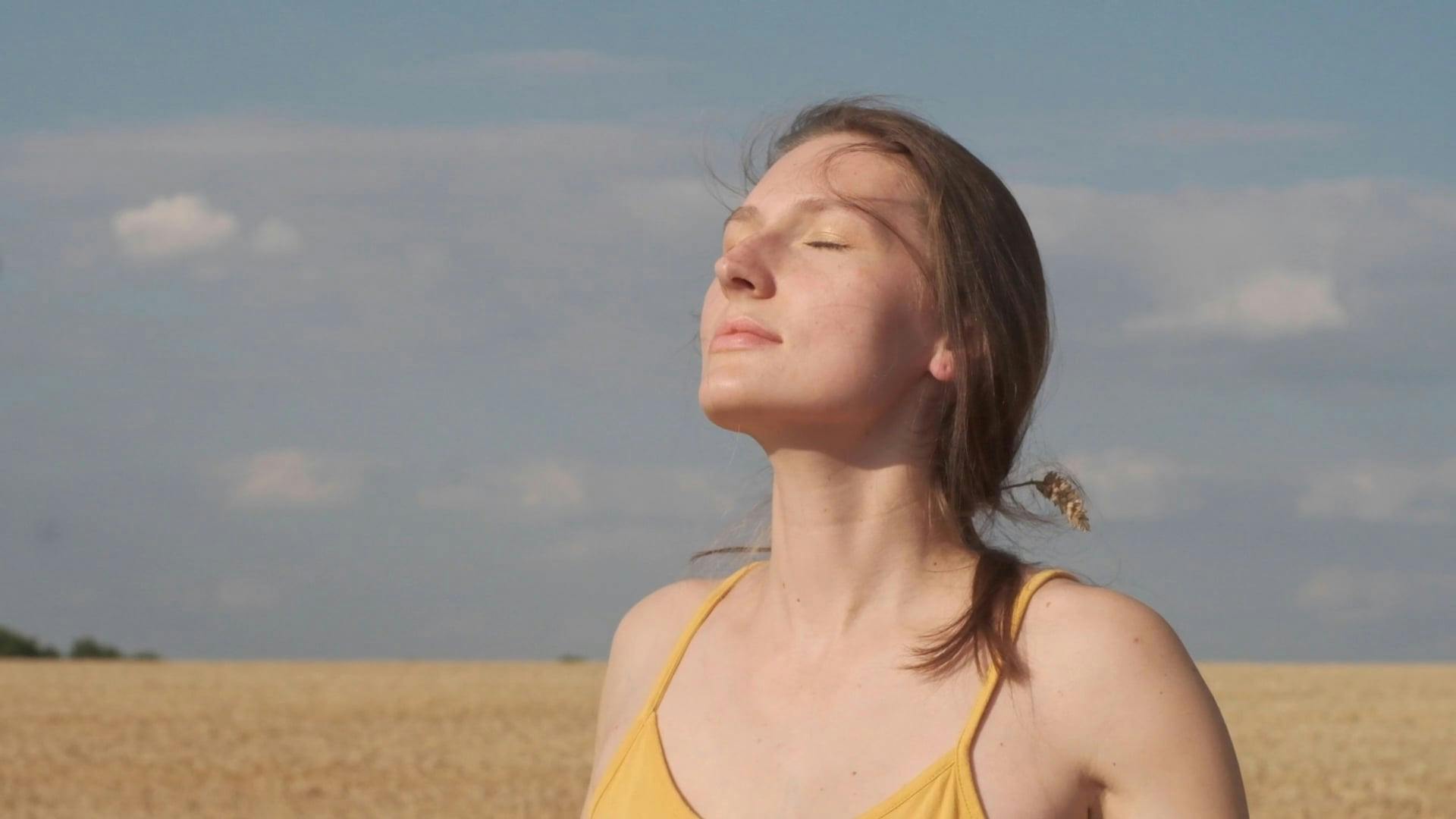 Woman Enjoying Sun at Paddy Fields Free Stock Video Footage, Royalty ...