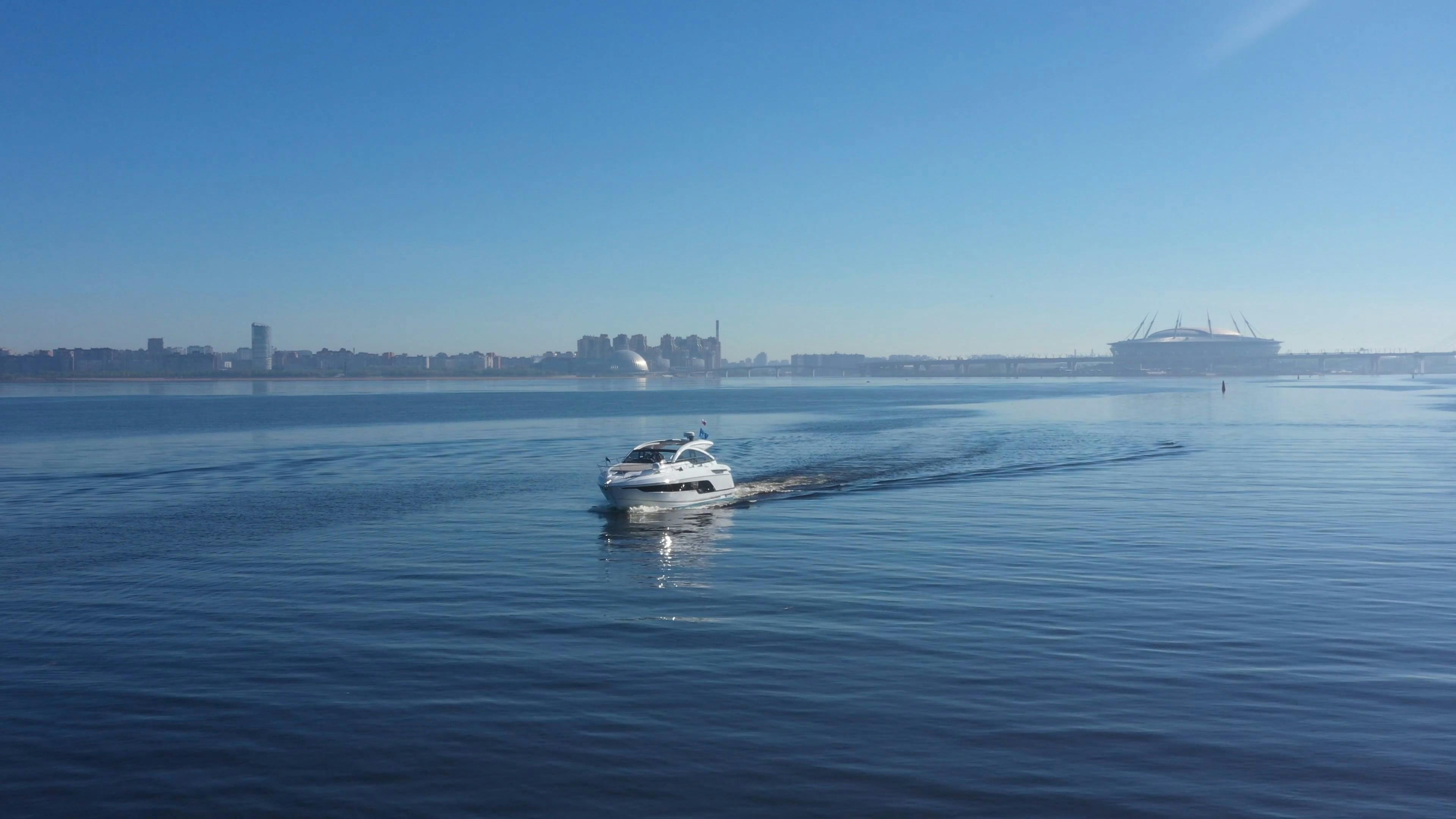 Speedboat Approaching towards Camera Free Stock Video Footage, Royalty ...