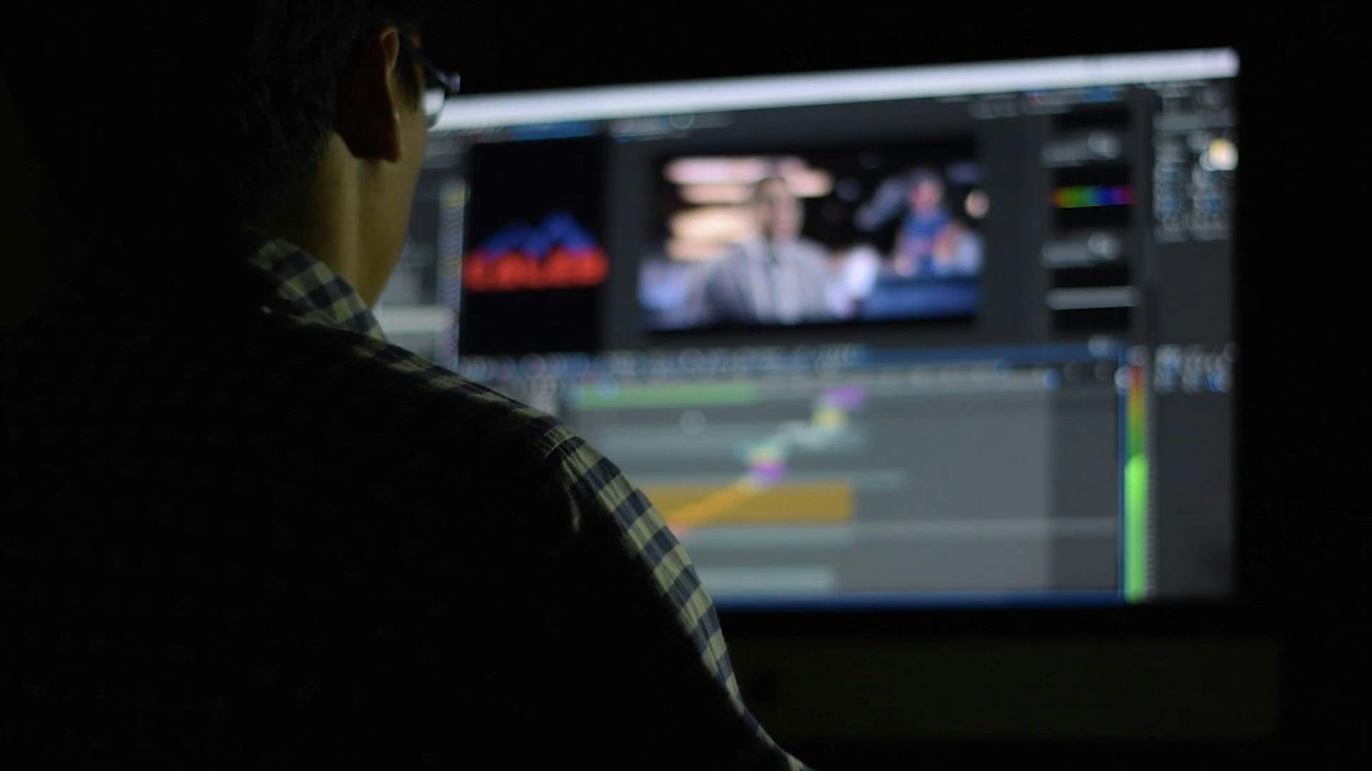 Professional Doing Video Editing and Mixing · Free Stock Video