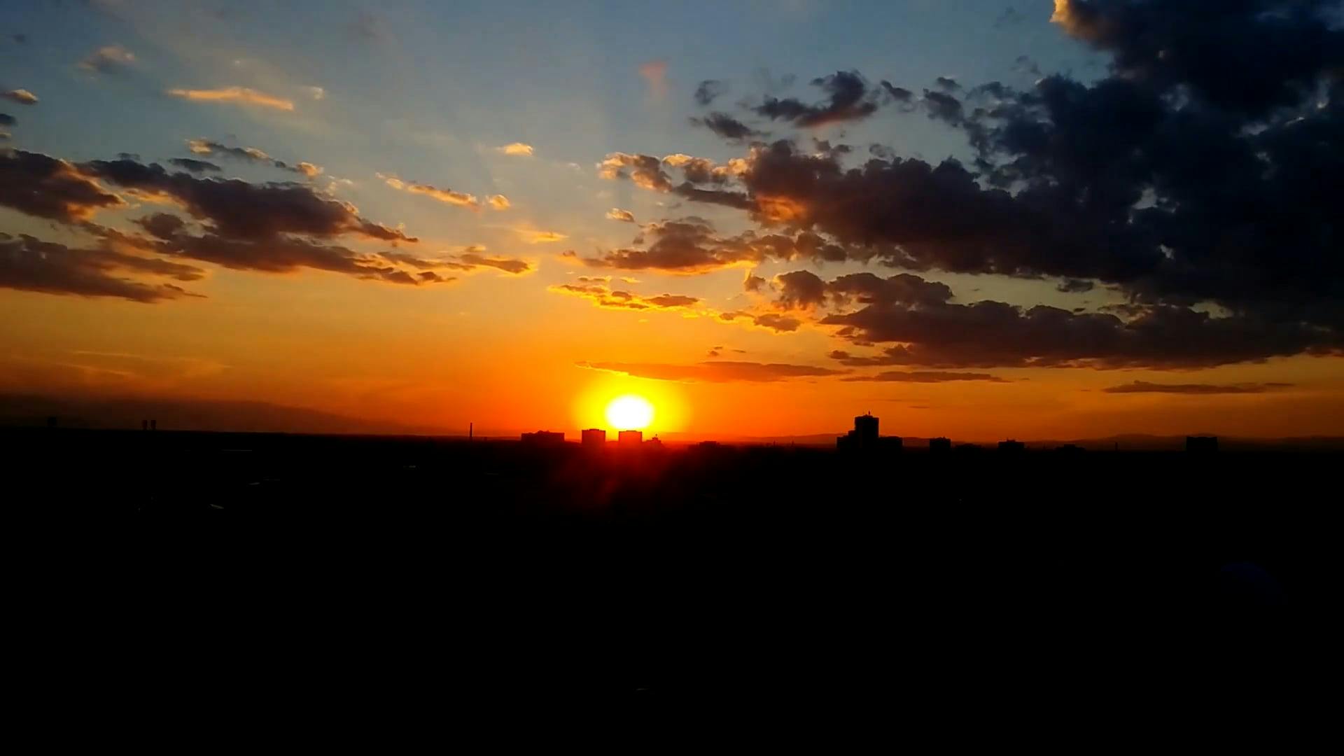 Low Angle Shot of a Sunset · Free Stock Video