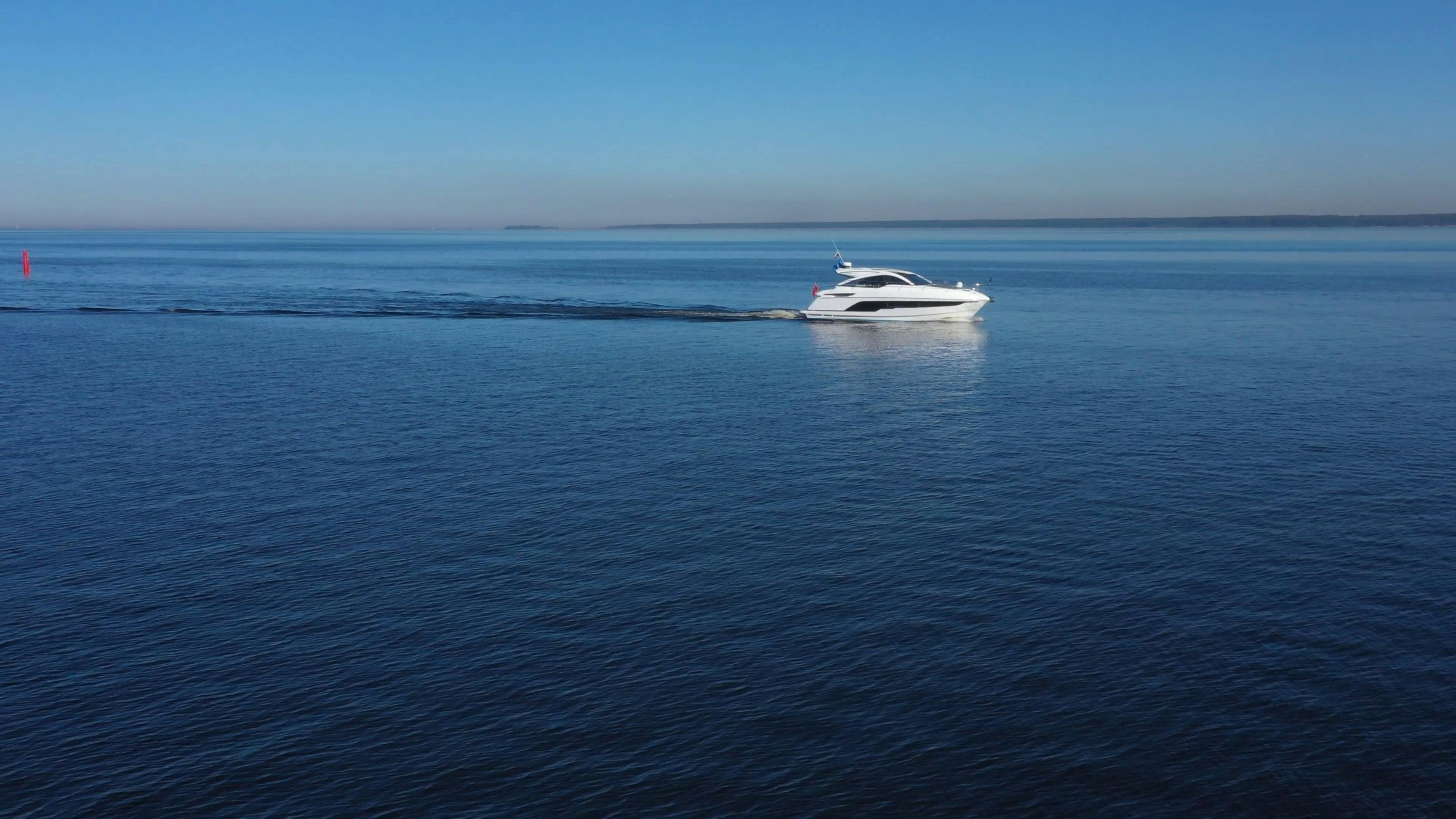 Drone Footage of Yacht in a Ocean · Free Stock Video