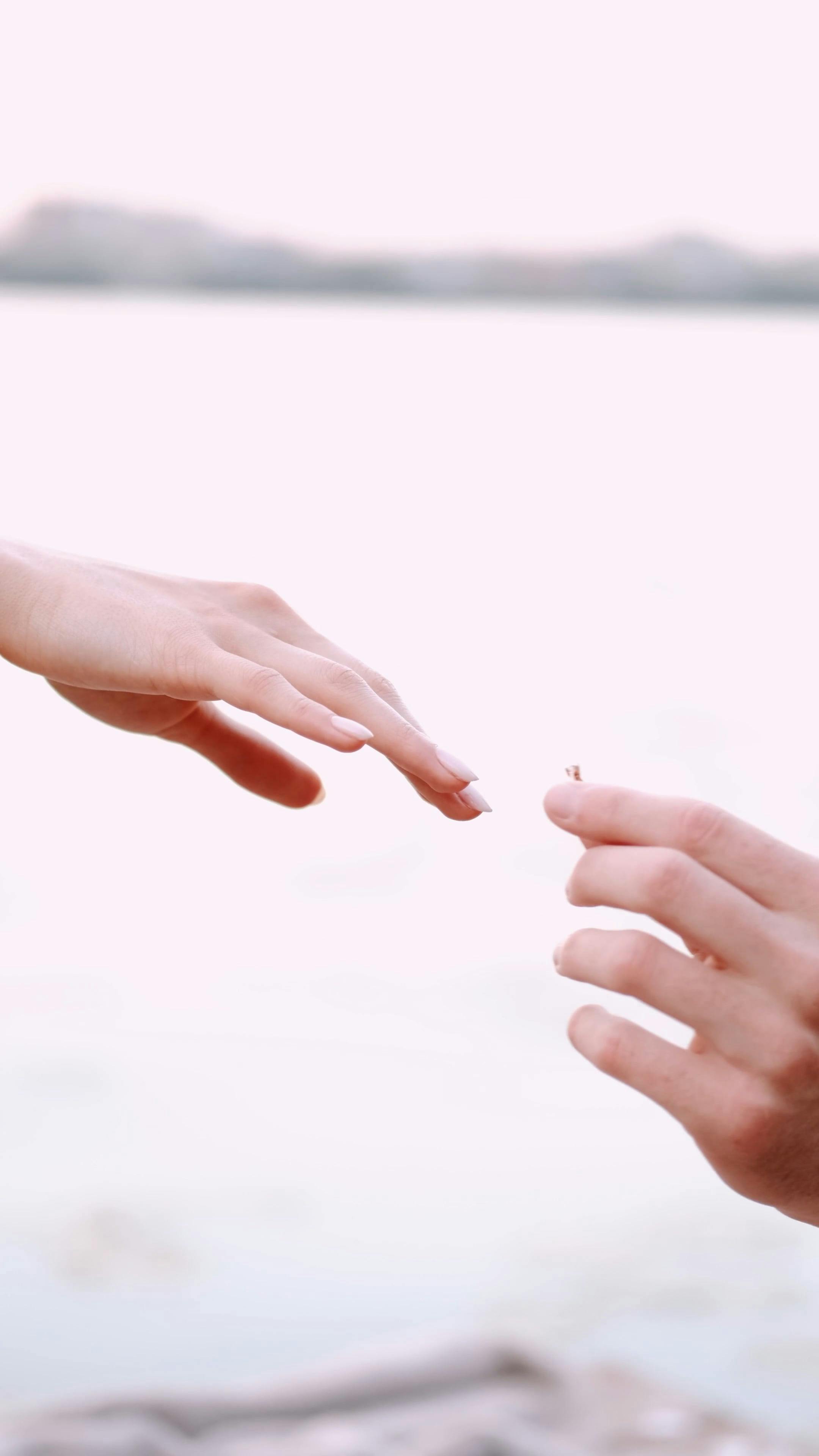 Man Proposing hi Girlfriend and Putting Ring on her Finger · Free Stock ...
