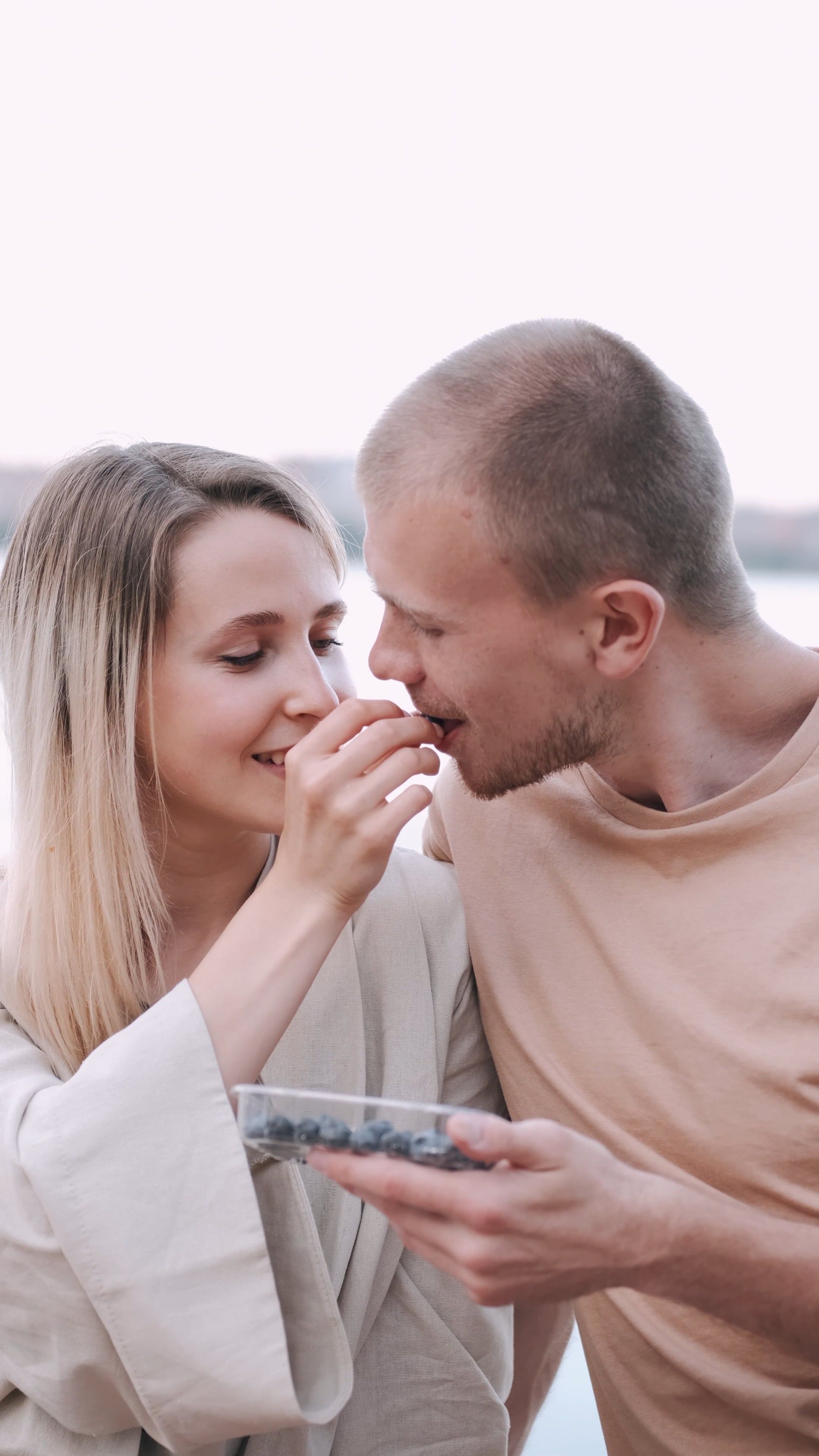 Couple Eating Blueberries Together Free Stock Video Footage, Royalty ...