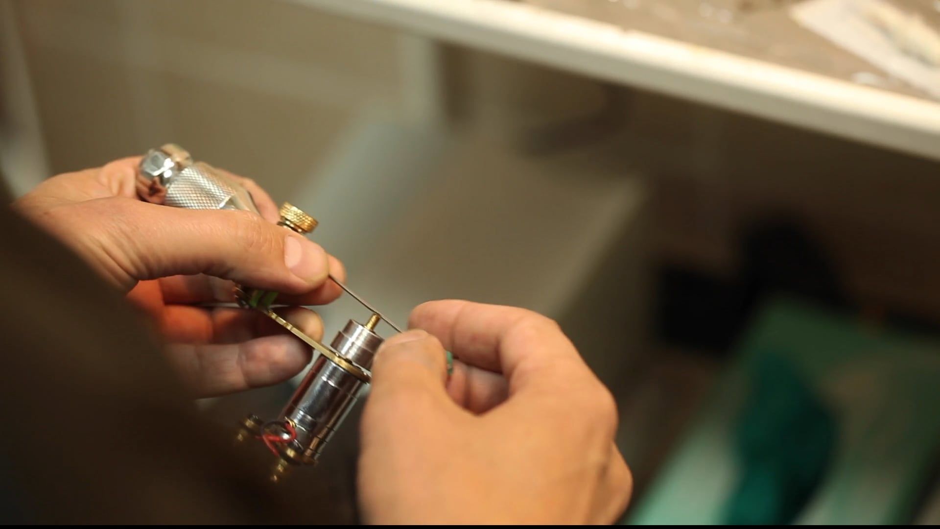 Tattoo Artist Fixing his Tattoo Machine Free Stock Video Footage ...