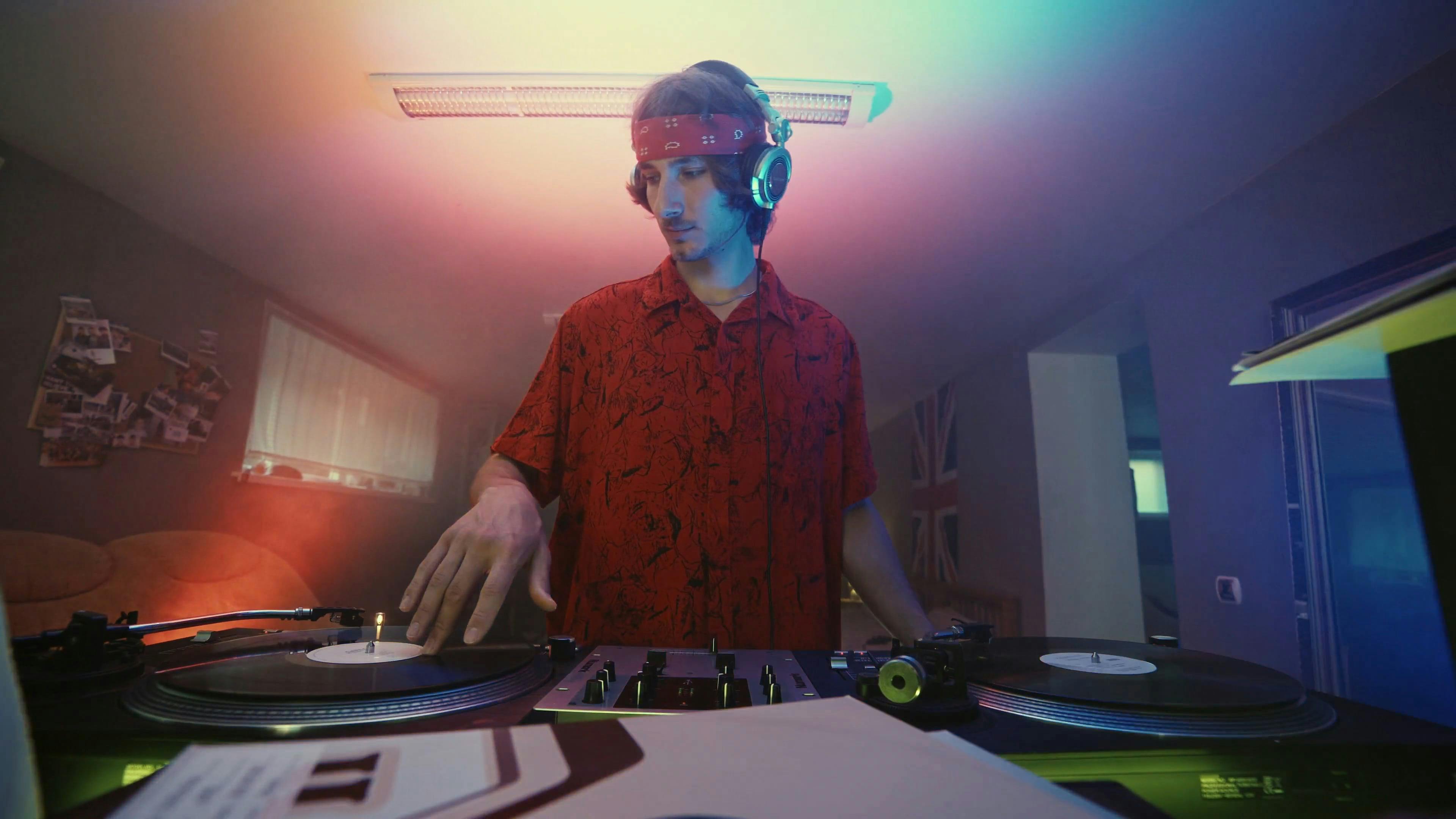 DJ Playing Music Free Stock Video Footage, Royalty-Free 4K & HD Video Clip