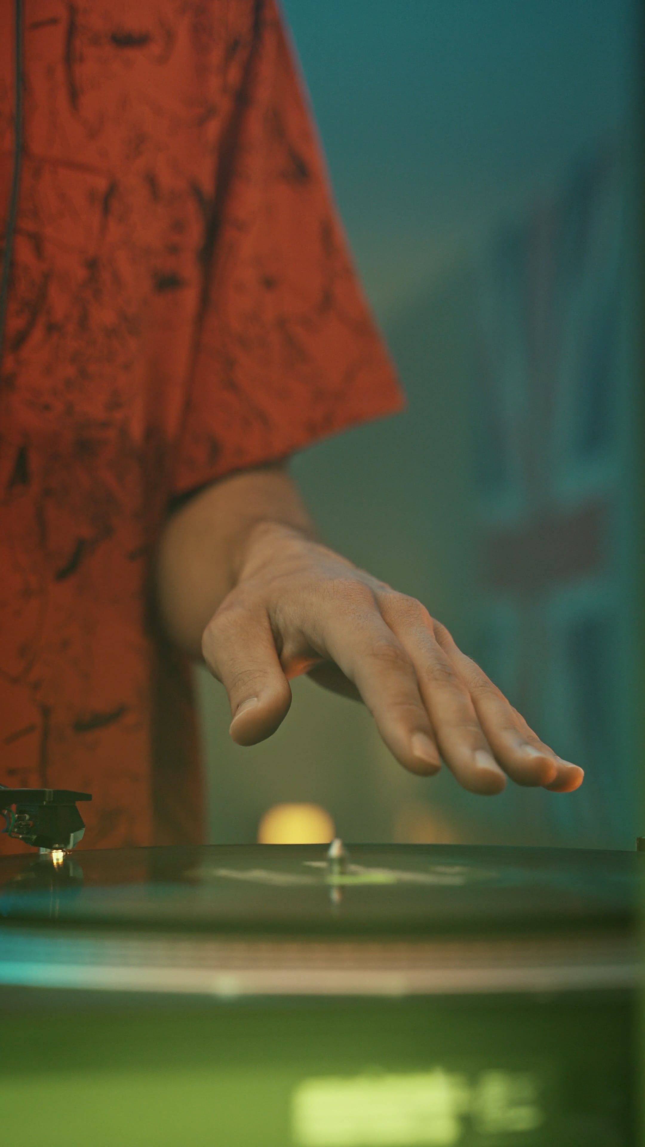 A Person Using Turntable · Free Stock Video