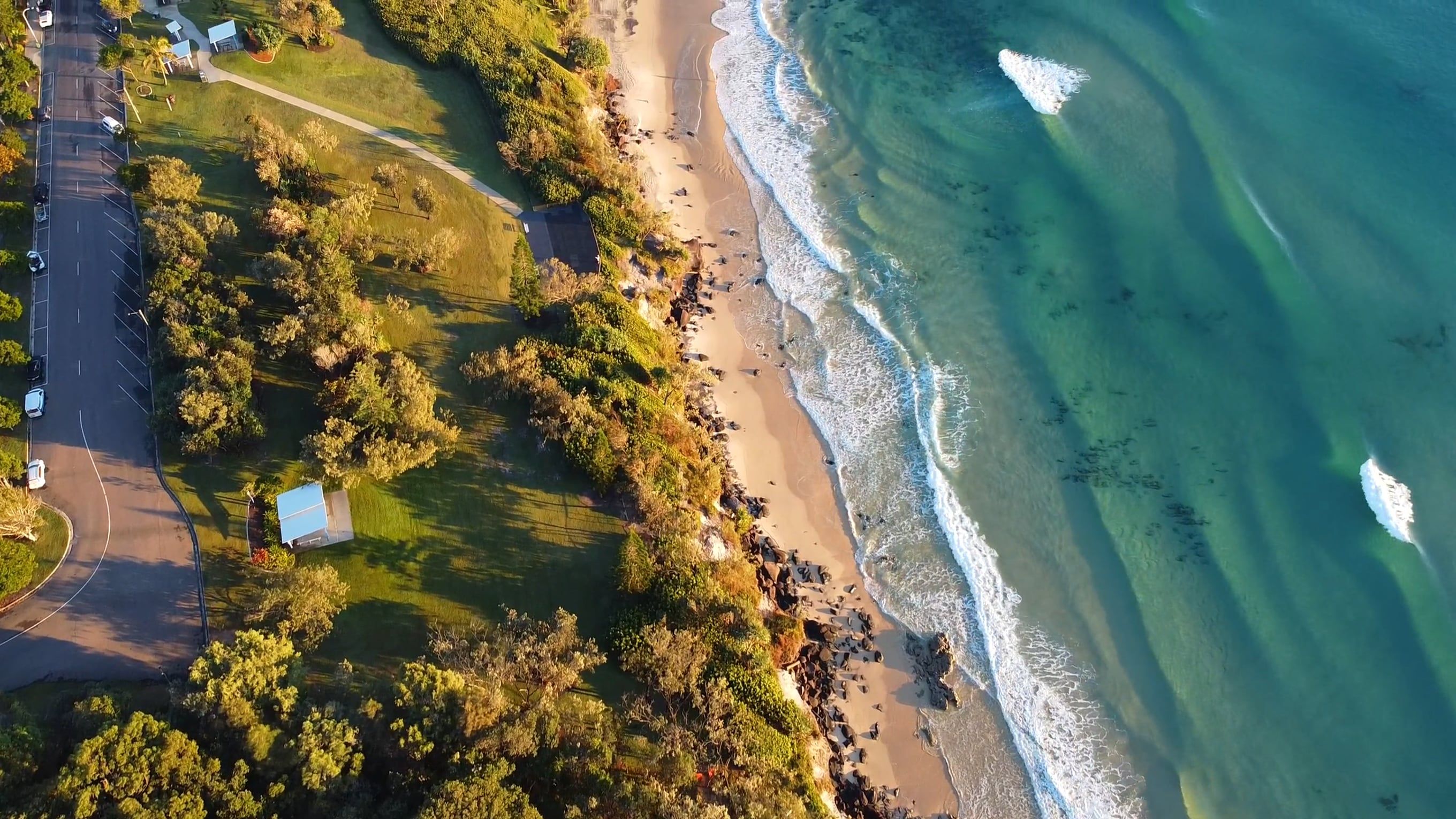 Drone Shot of the Pippi Beach Free Stock Video Footage, Royalty-Free 4K ...