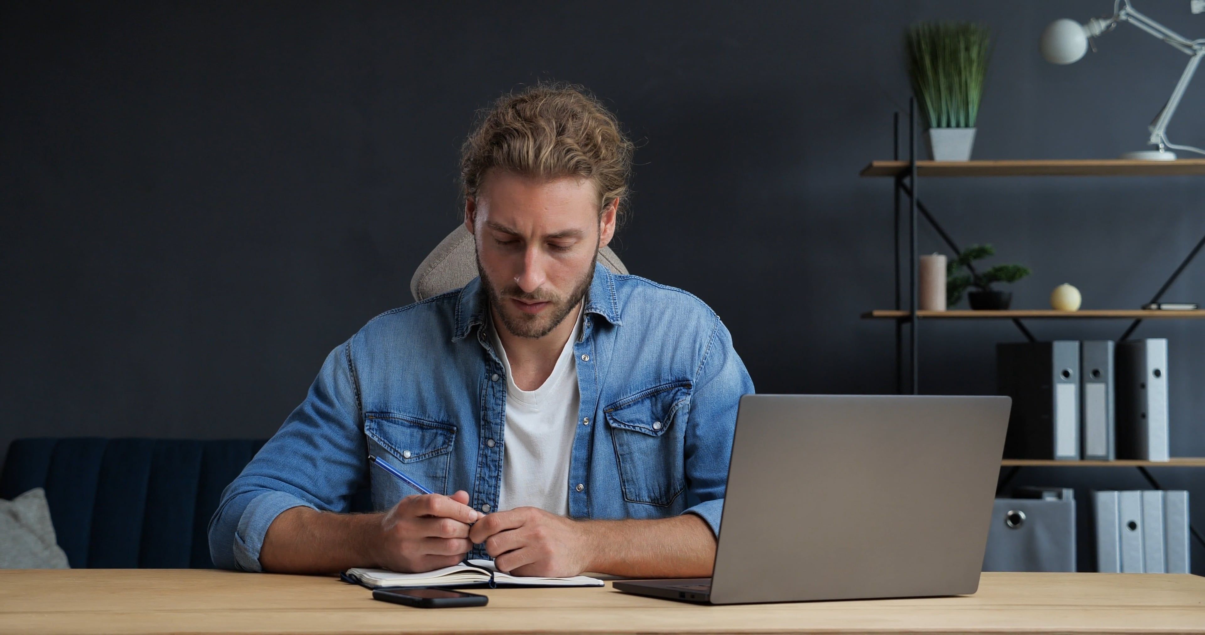 Man Writing on a Notebook Free Stock Video Footage, Royalty-Free 4K ...