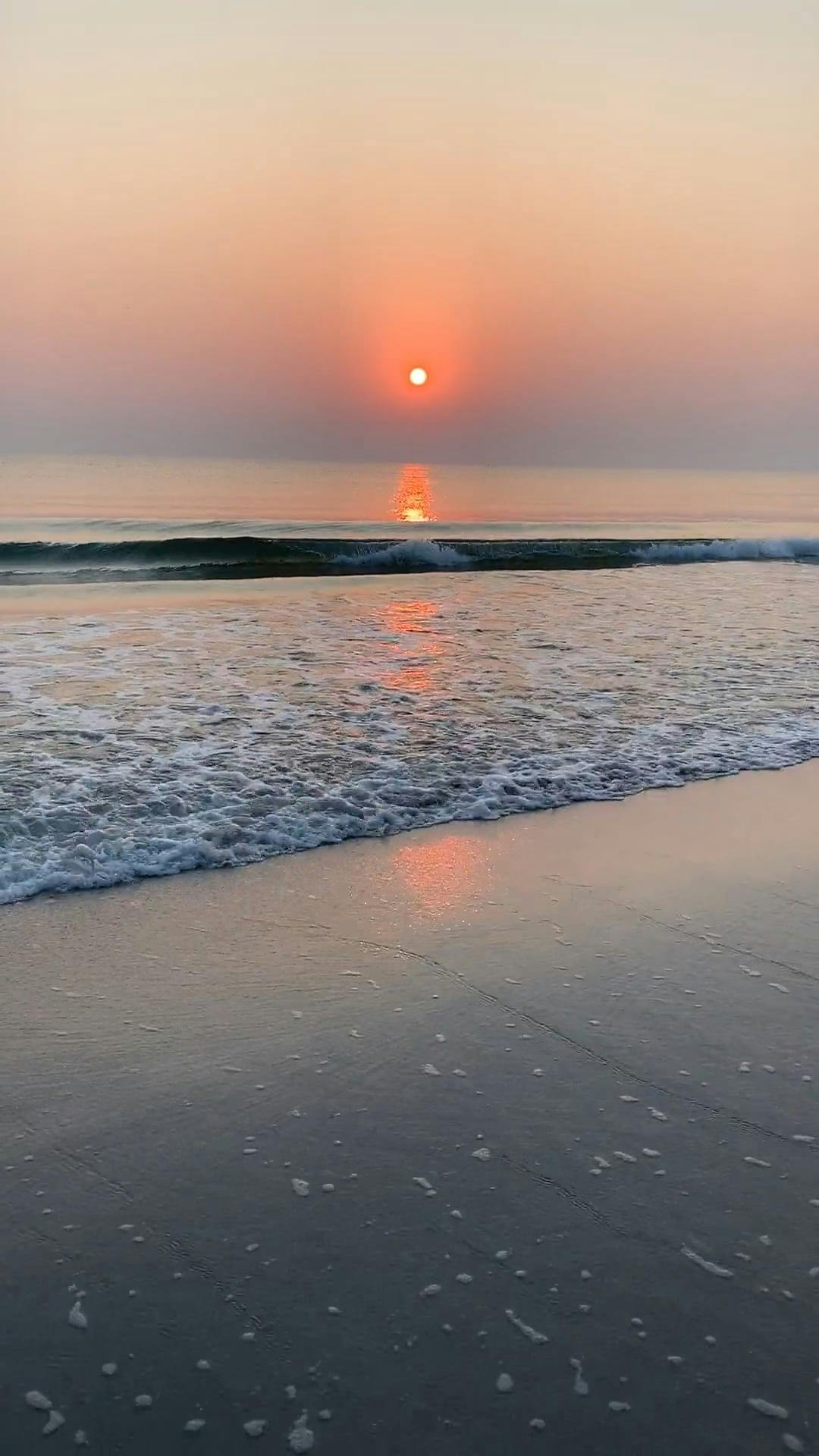 View of Sunset from the Beach · Free Stock Video