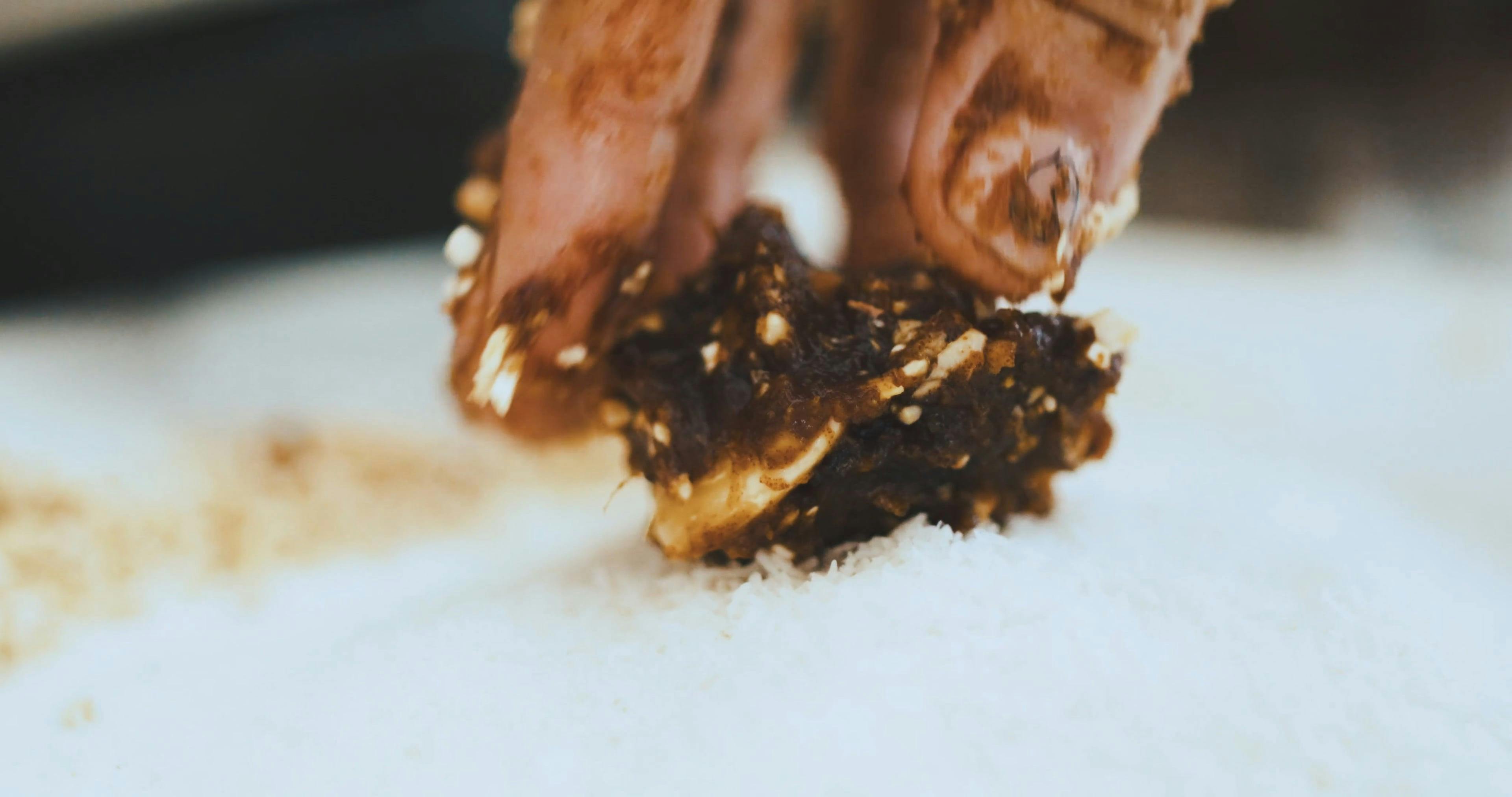 Rolling Candy Over Shredded Coconut Free Stock Video Footage, Royalty ...