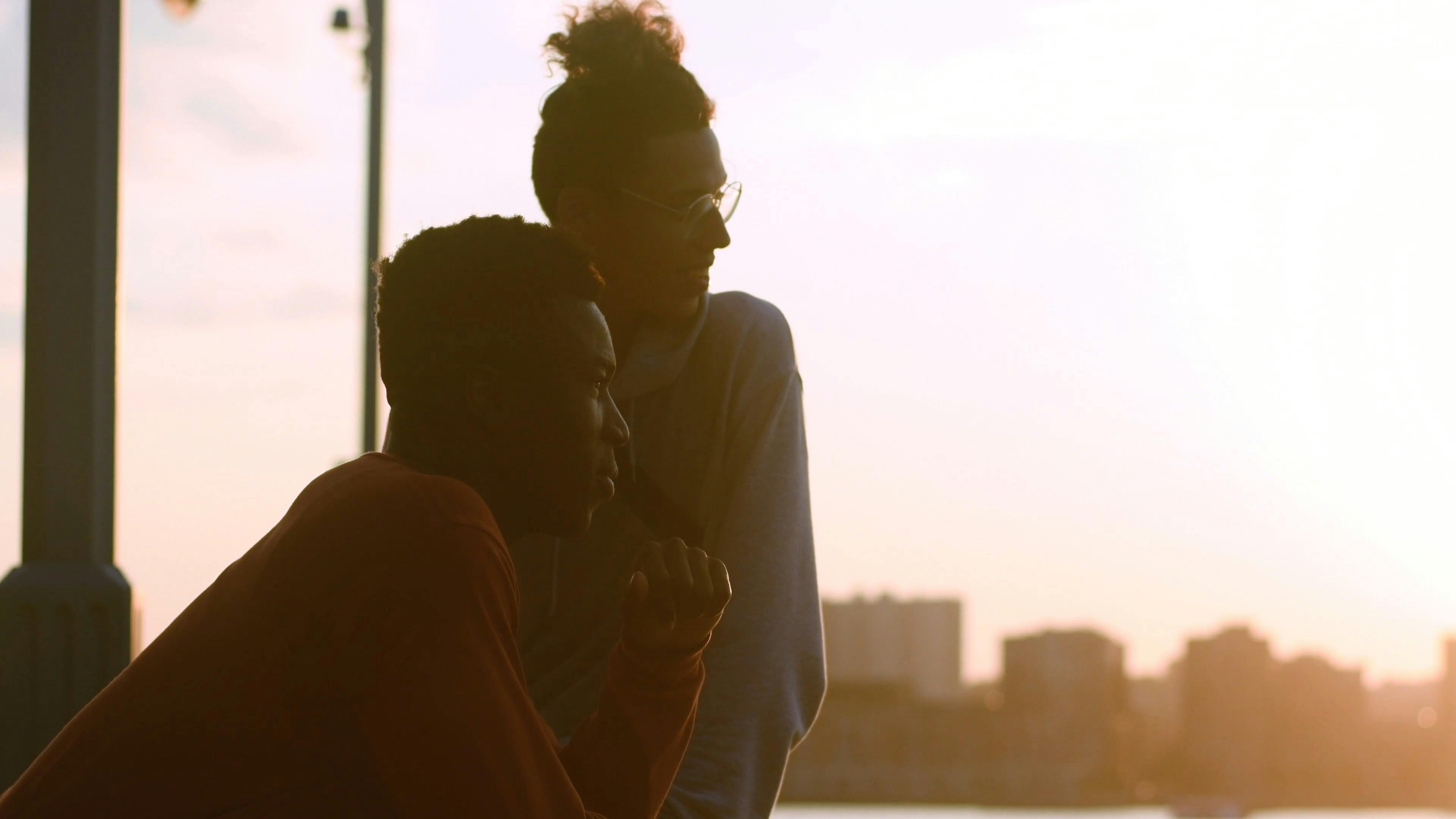 Two Young Men Hanging Out With Each Other Free Stock Video Footage ...