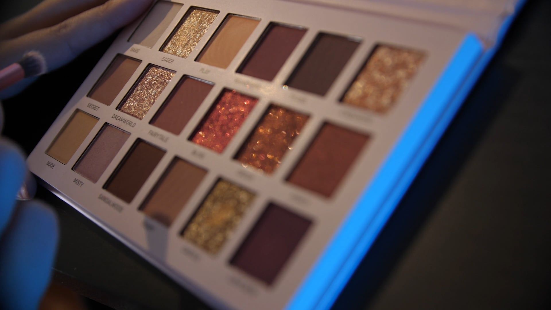 Close-Up View of Eyeshadow Palette Free Stock Video Footage, Royalty ...