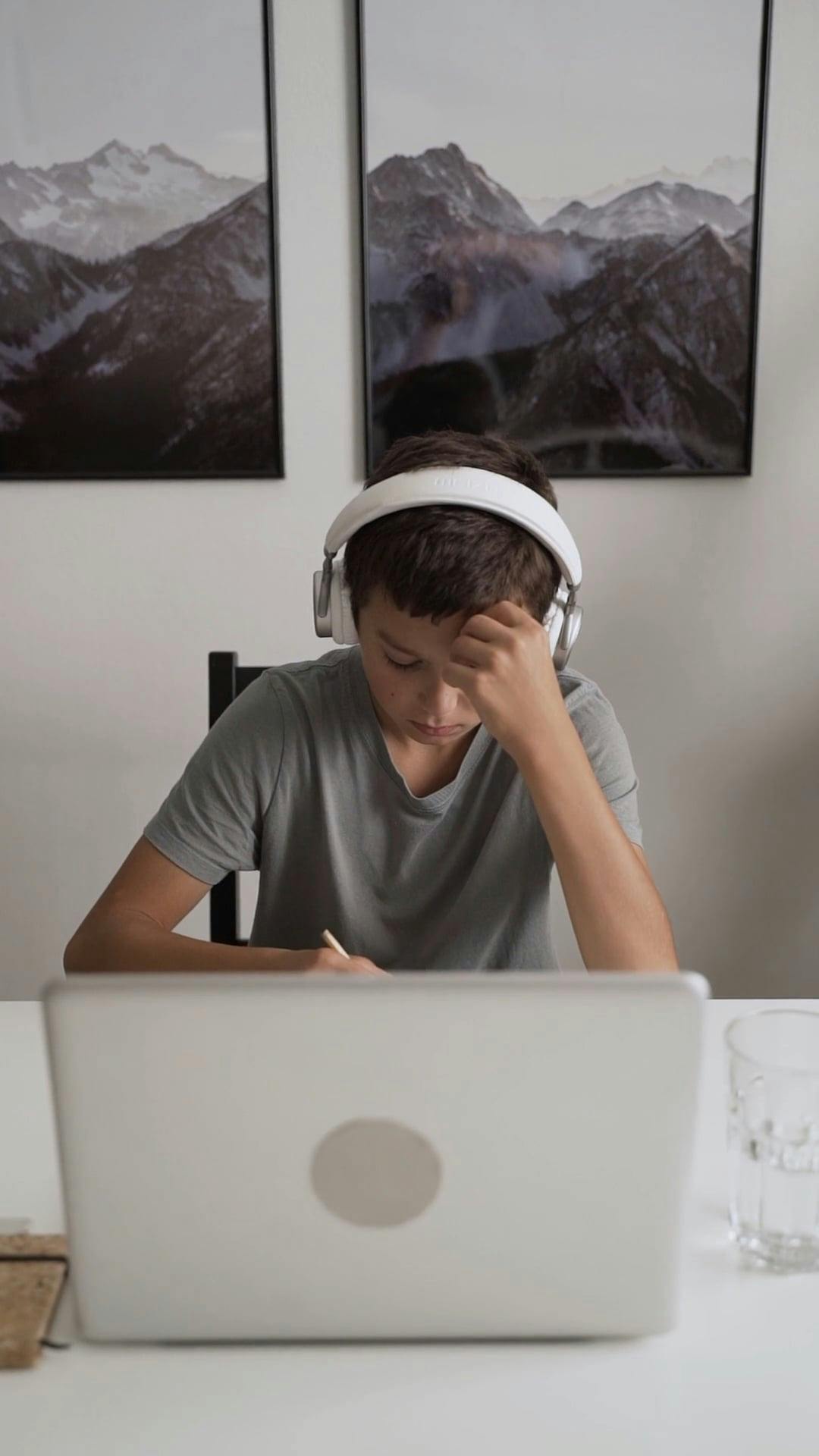 A Young Girl Attending Her Online Classes At Home Free Stock Video ...