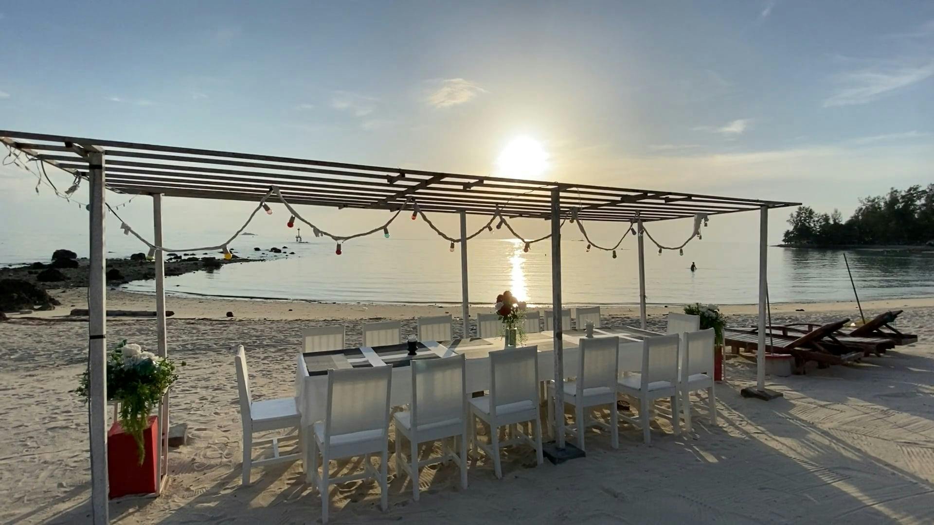 Beach Reception Set-up For An Event Free Stock Video Footage, Royalty ...